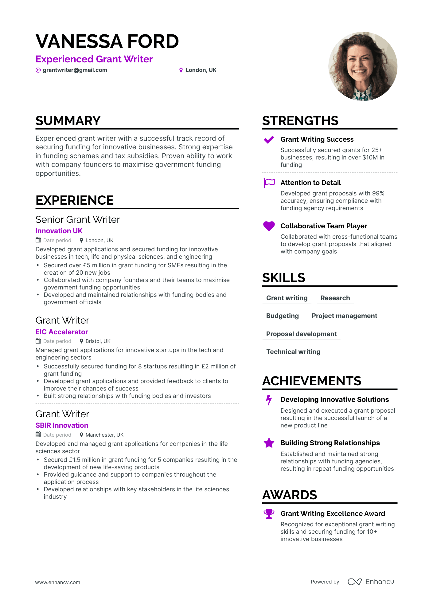 5 Grant Writer Resume Examples & Guide for 2024