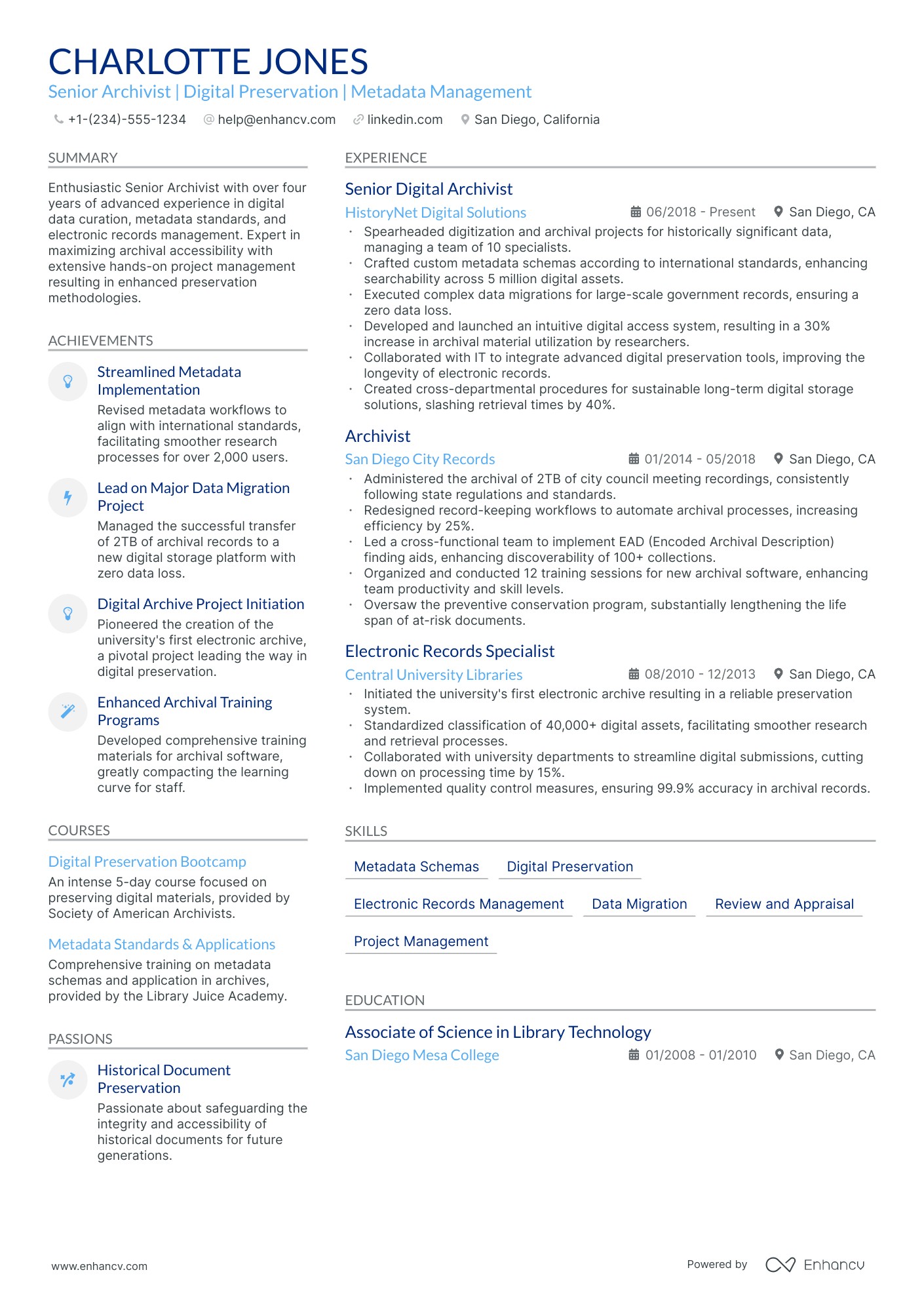 5 Archivist Resume Examples & Guide for 2024