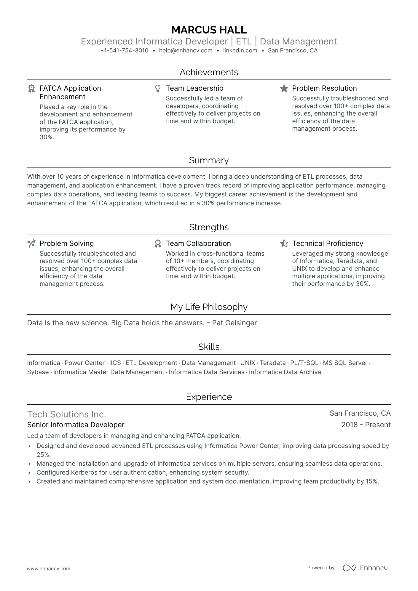 5 Informatica Resume Examples & Guide for 2024
