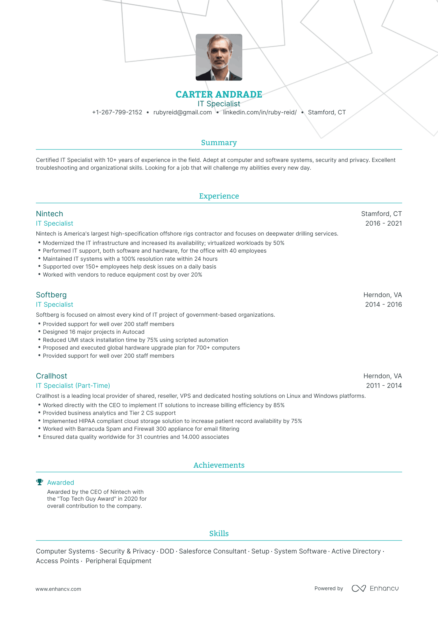 5 IT Specialist Resume Examples & Guide for 2023