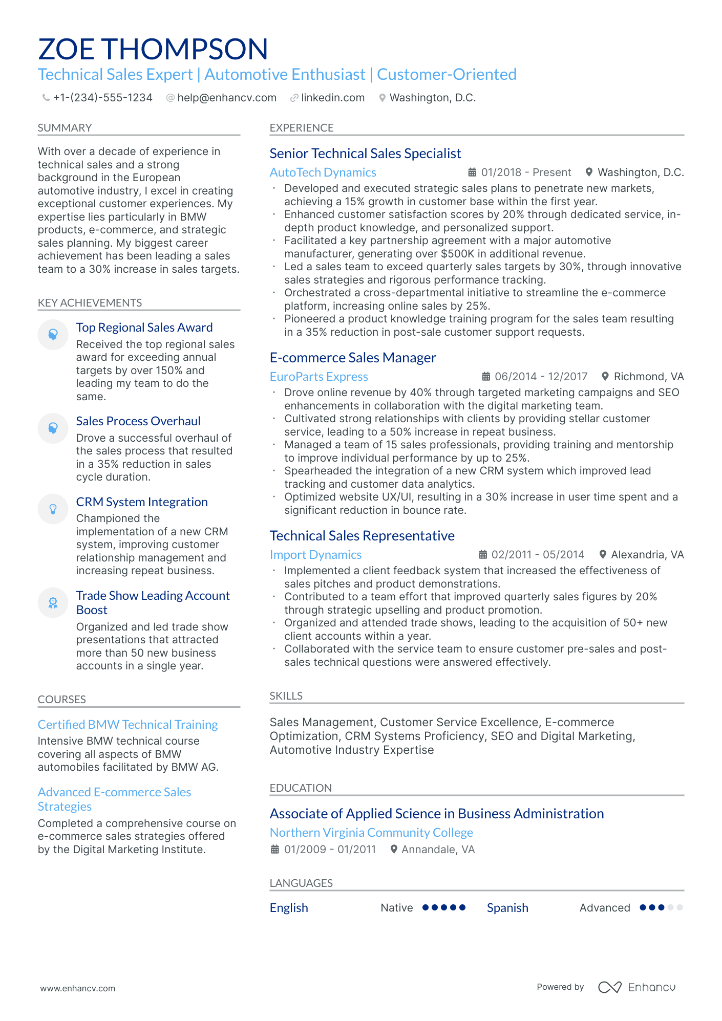 10 Technical Sales Representative Resume Examples & Guide for 2026