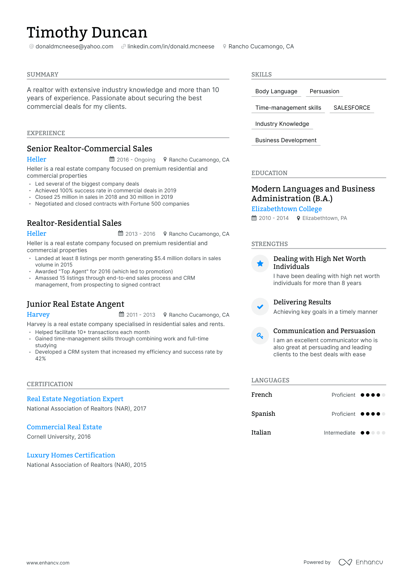 5 Realtor Resume Examples & Guide for 2024