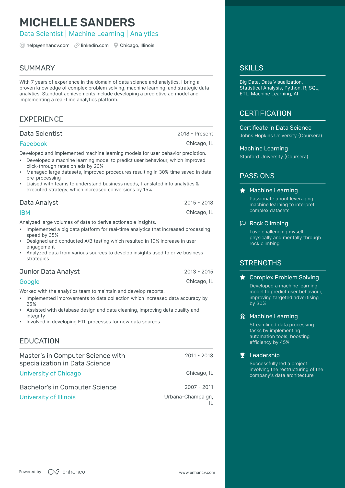 10 Senior Data Scientist Resume Examples & Guide for 2026