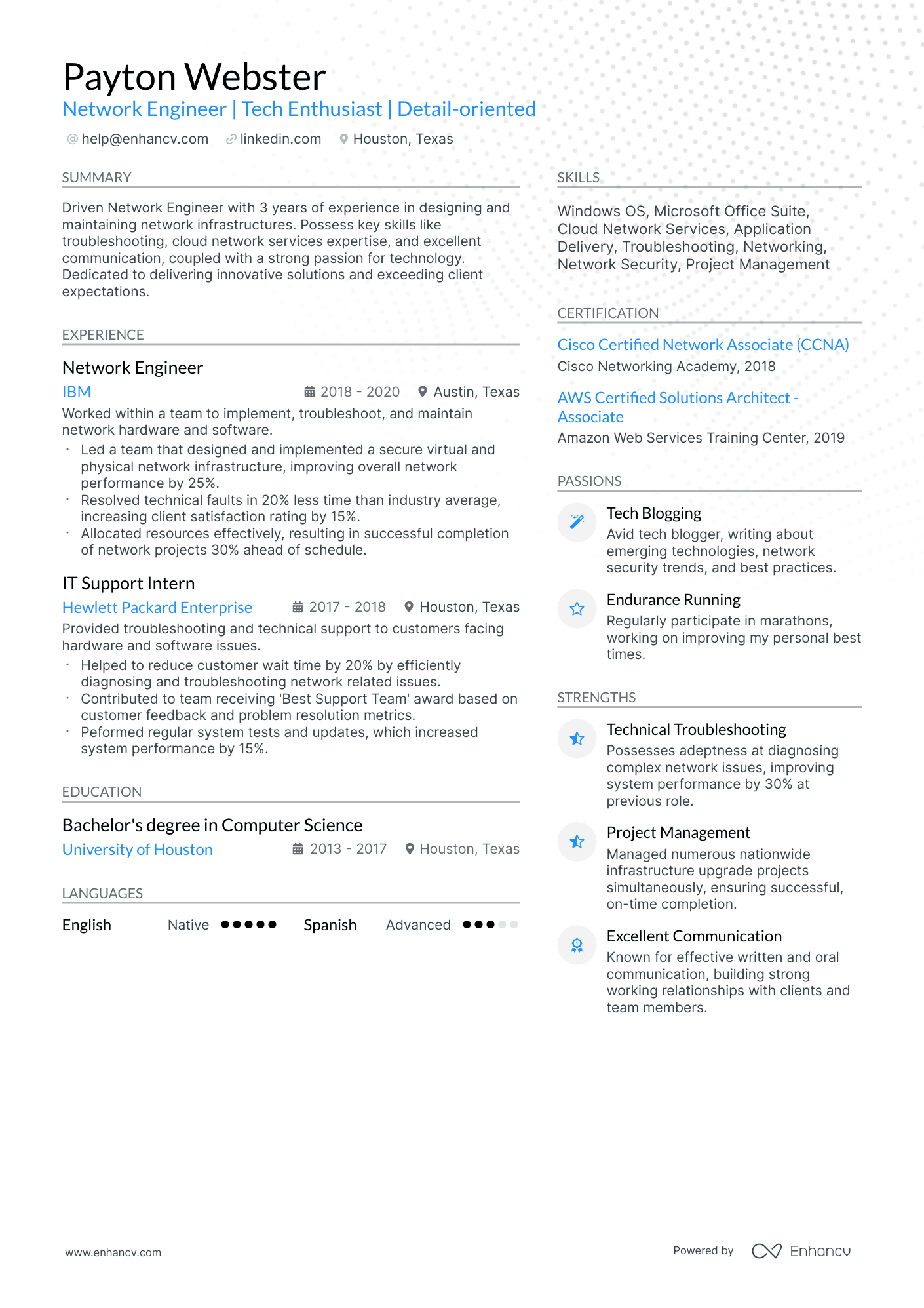 10 Junior Network Engineer Resume Examples & Guide for 2026