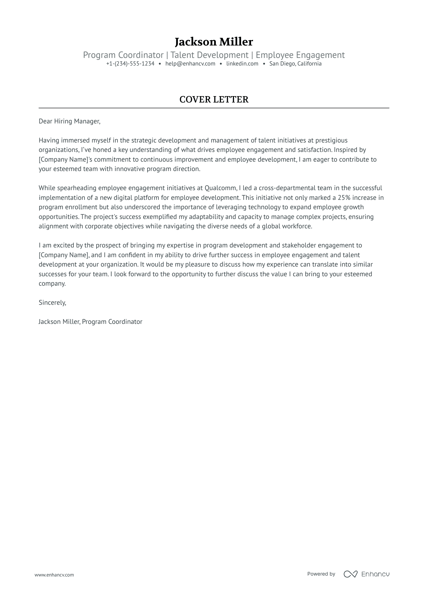 17 Professional Program Manager Cover Letter Examples and Template for ...