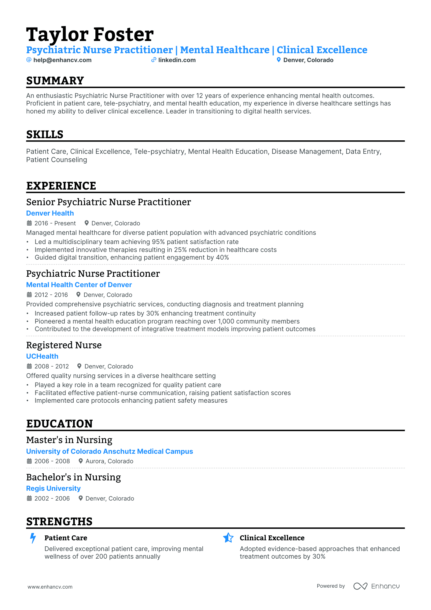10 Psychiatric Nurse Practitioner Resume Examples & Guide for 2026