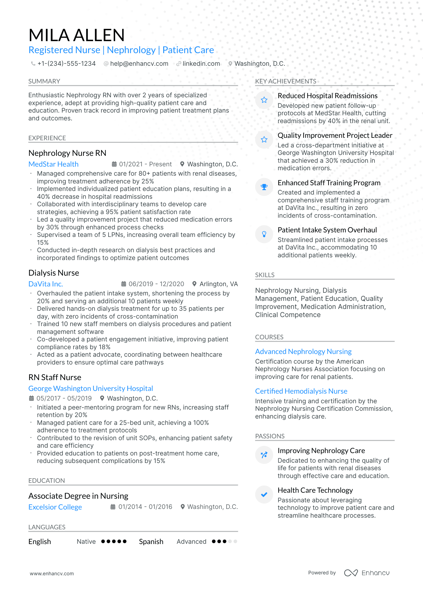 10 Hemodialysis Nurse Resume Examples & Guide for 2026