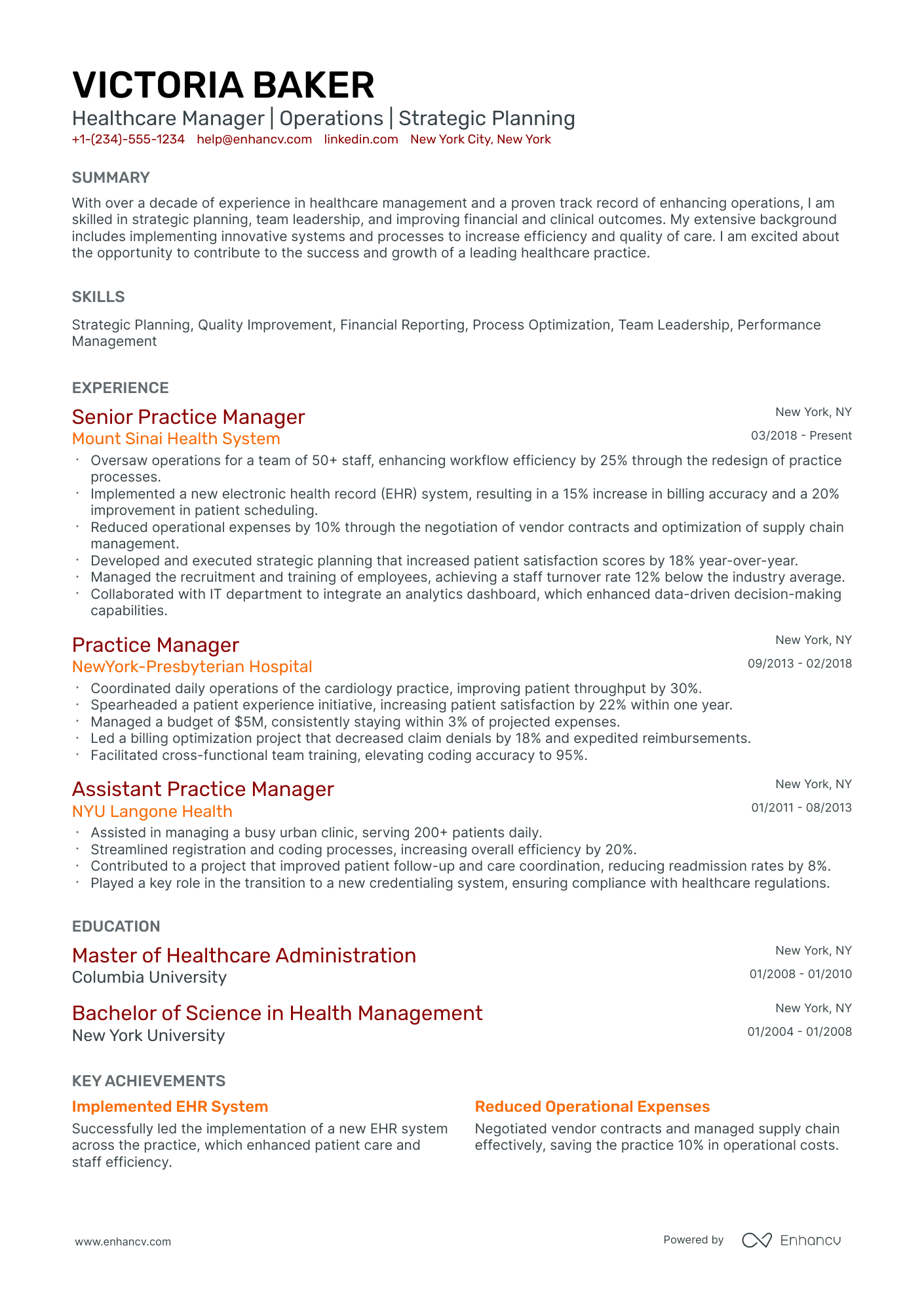 10 Practice Manager Resume Examples & Guide for 2026