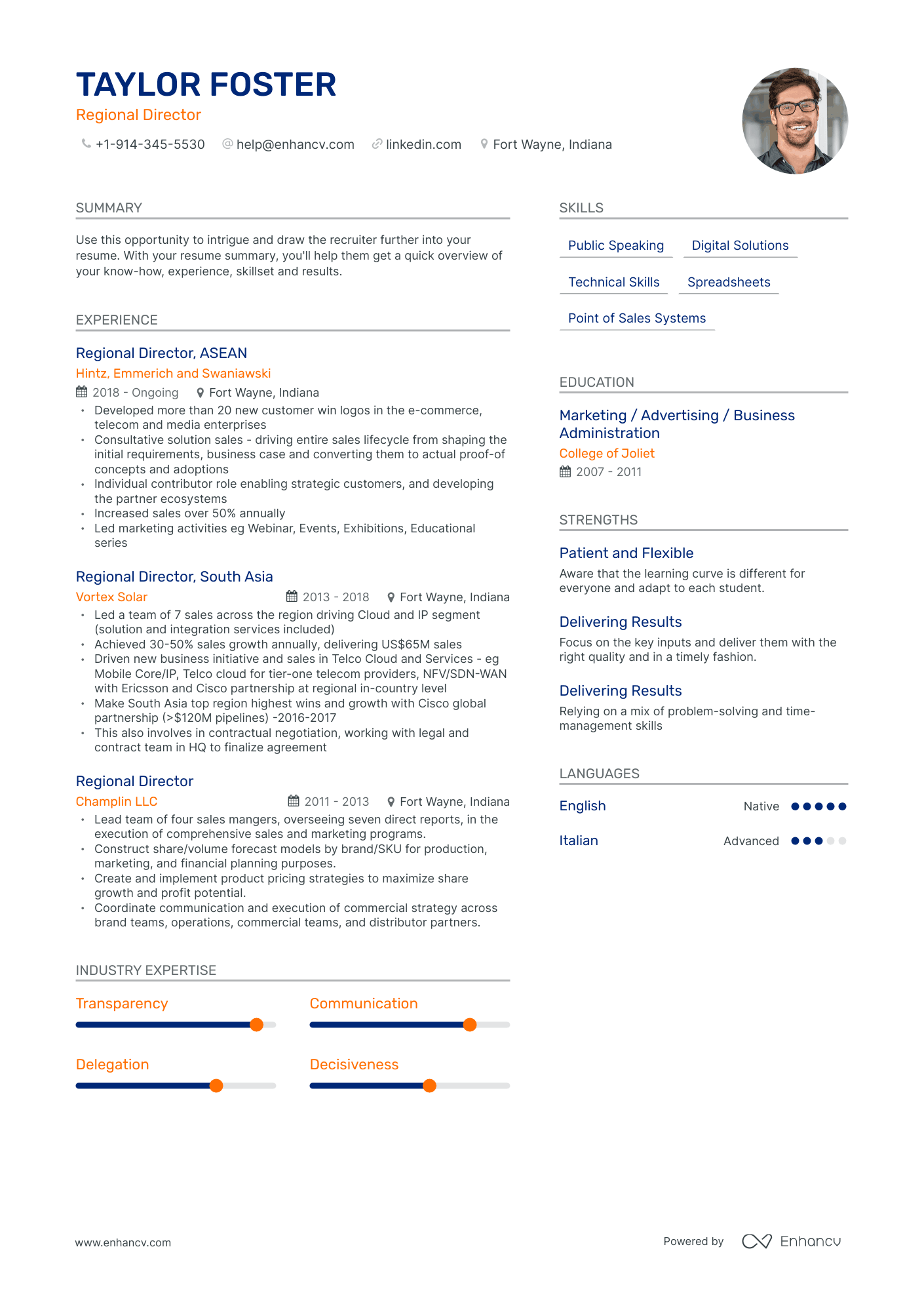 Regional Director Resume Examples & Guide for 2023 (Layout, Skills ...