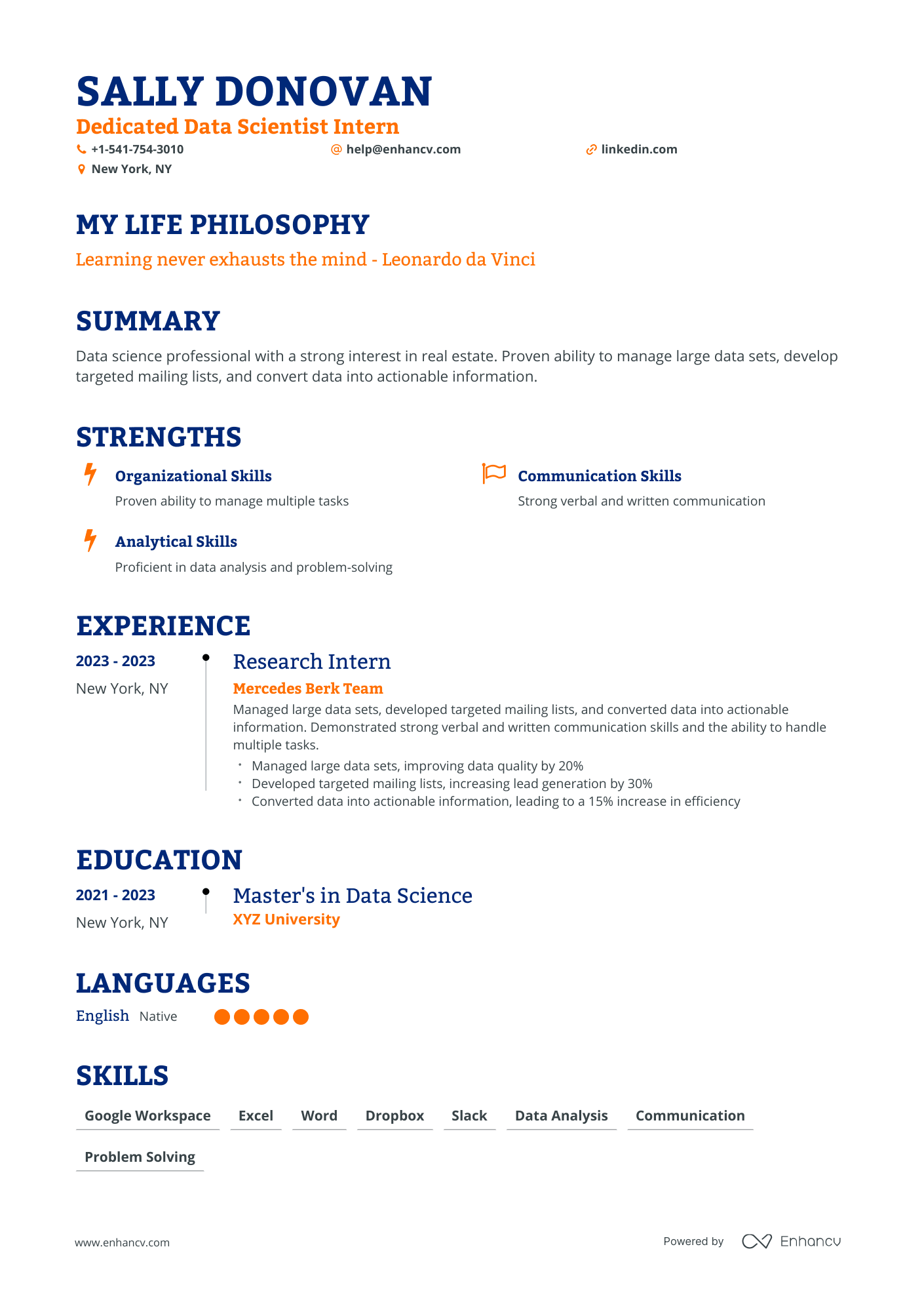 5 Intern Resume Examples & Guide for 2024