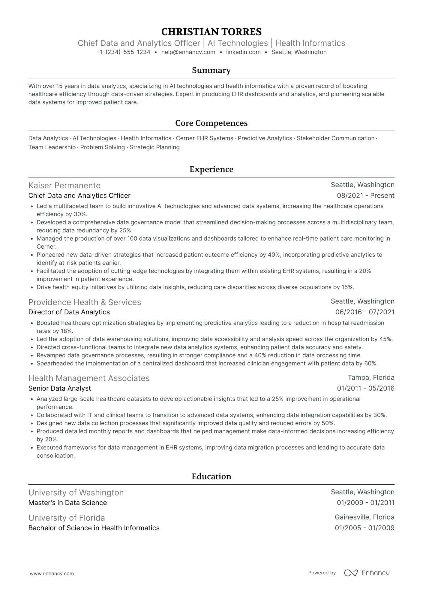 26 Chief Data Officer Resume Examples - 2025