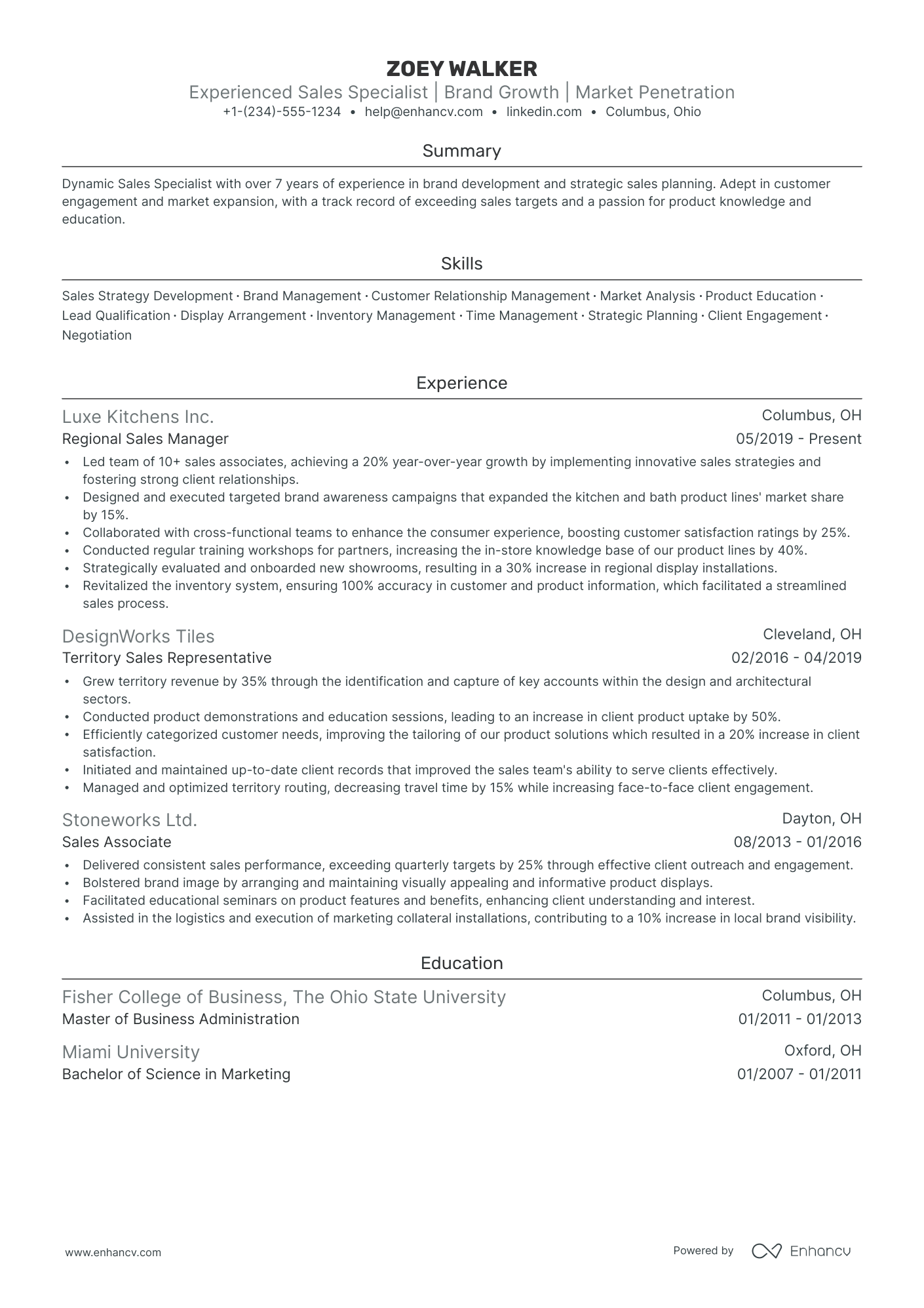 5 Sales Promoter Resume Examples & Guide for 2024