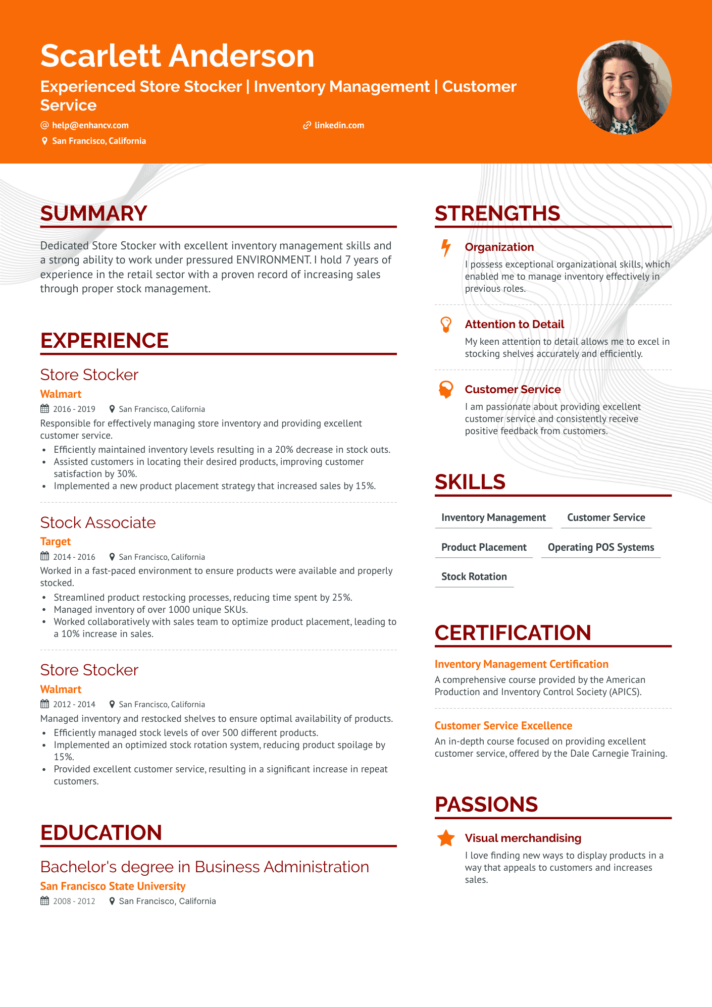 7 Stocker Resume Examples & Guide for 2024