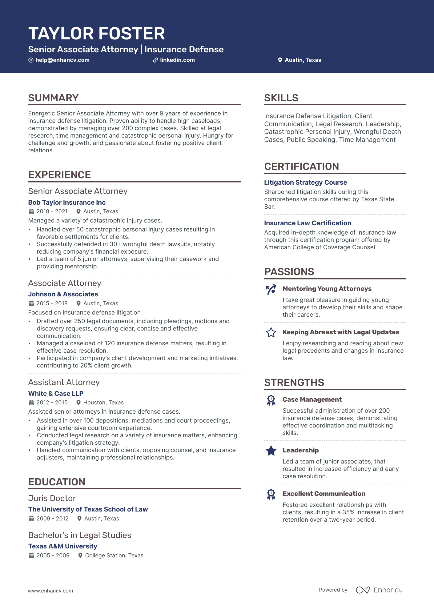 10 Associate Attorney Resume Examples & Guide for 2026