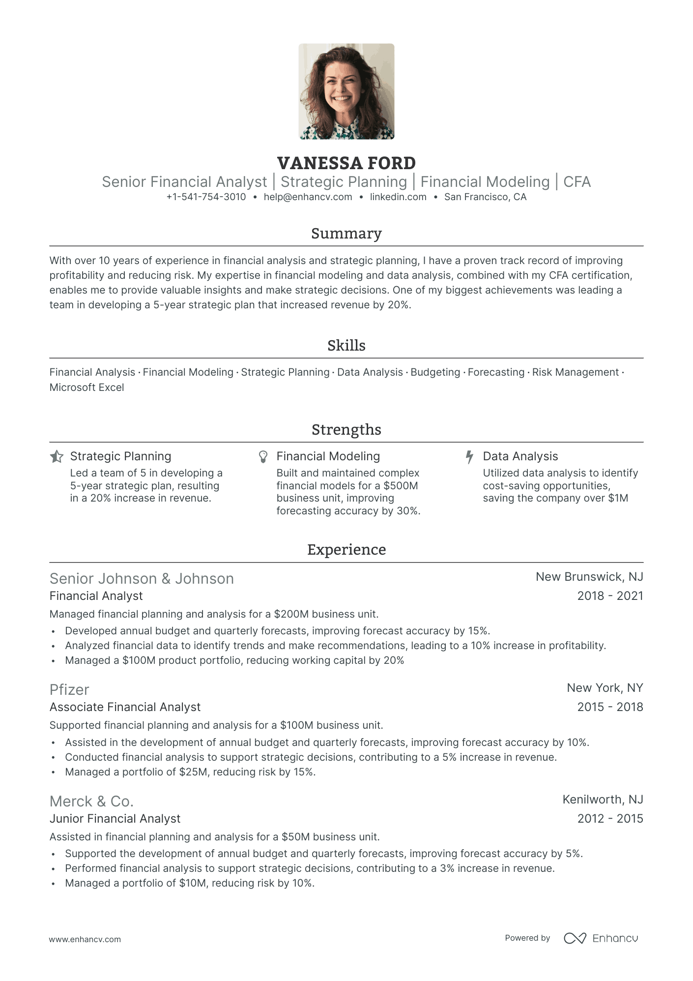 5 Senior Financial Analyst Resume Examples & Guide for 2024