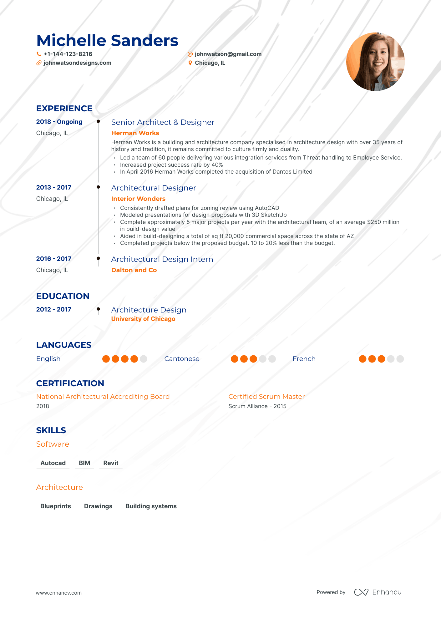 5 Architectural Designer Resume Examples & Guide for 2023