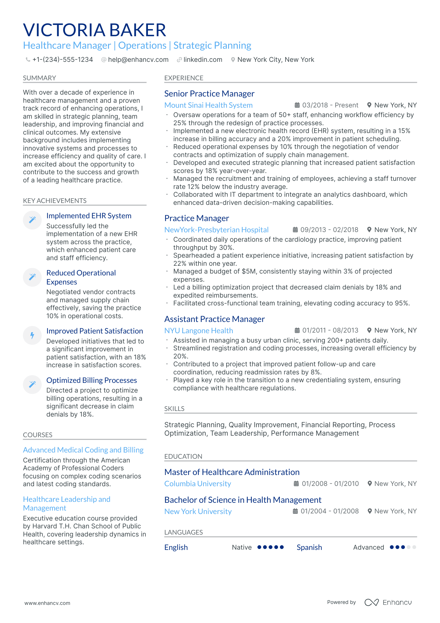 10 Practice Manager Resume Examples & Guide for 2026