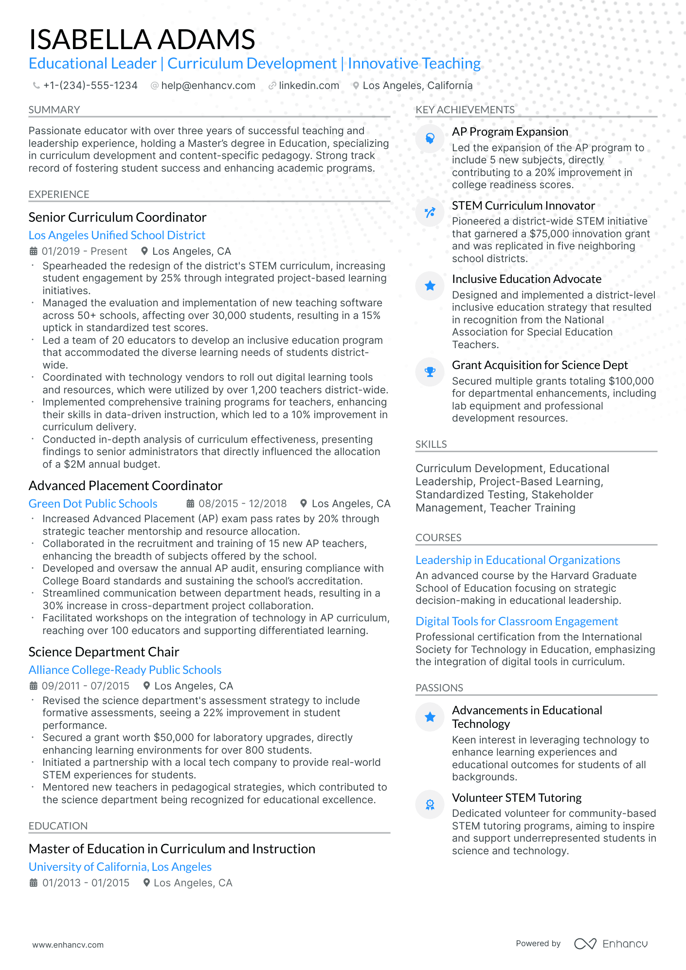 10 Department Head Resume Examples, Templates & Guide for 2025