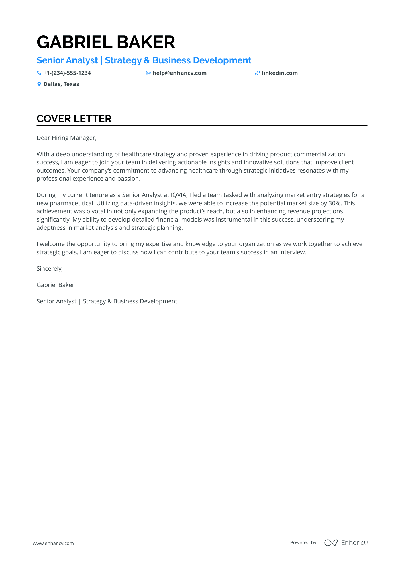 How to Write an Undergraduate Cover Letter (Free Examples) | Enhancv