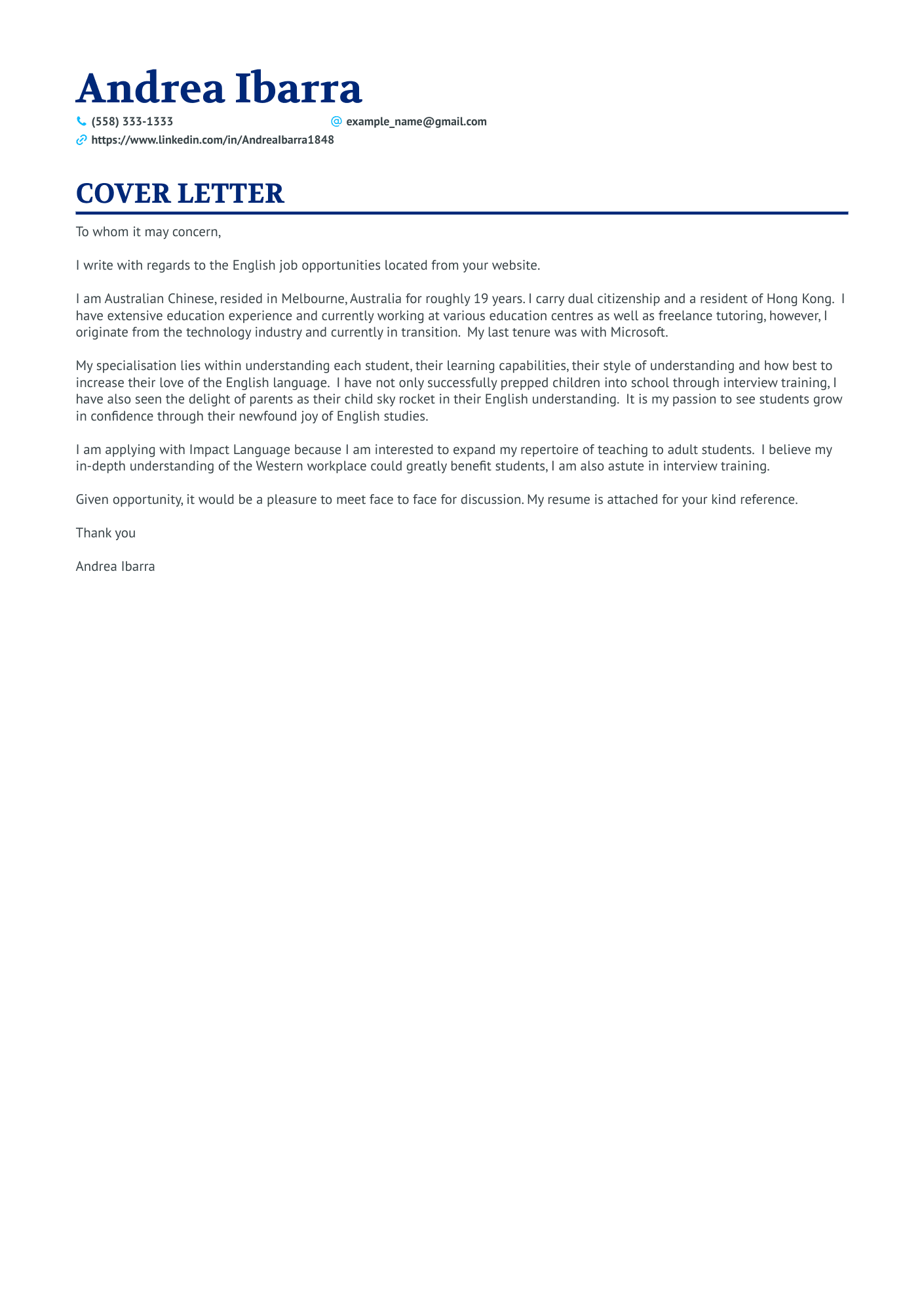 1200+ Cover Letter Examples for Every Career Level and Field