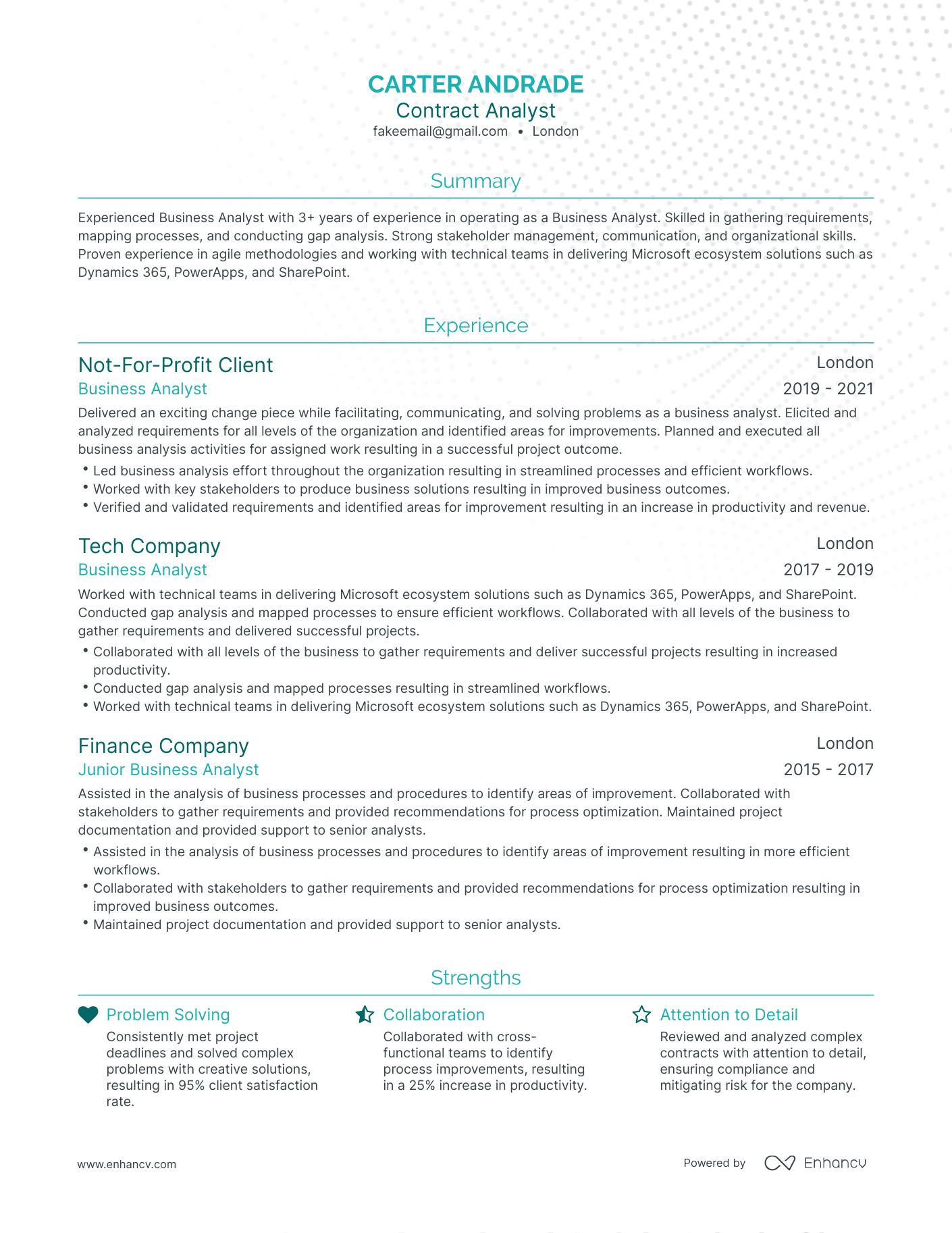 5 Contract Analyst Resume Examples & Guide for 2024