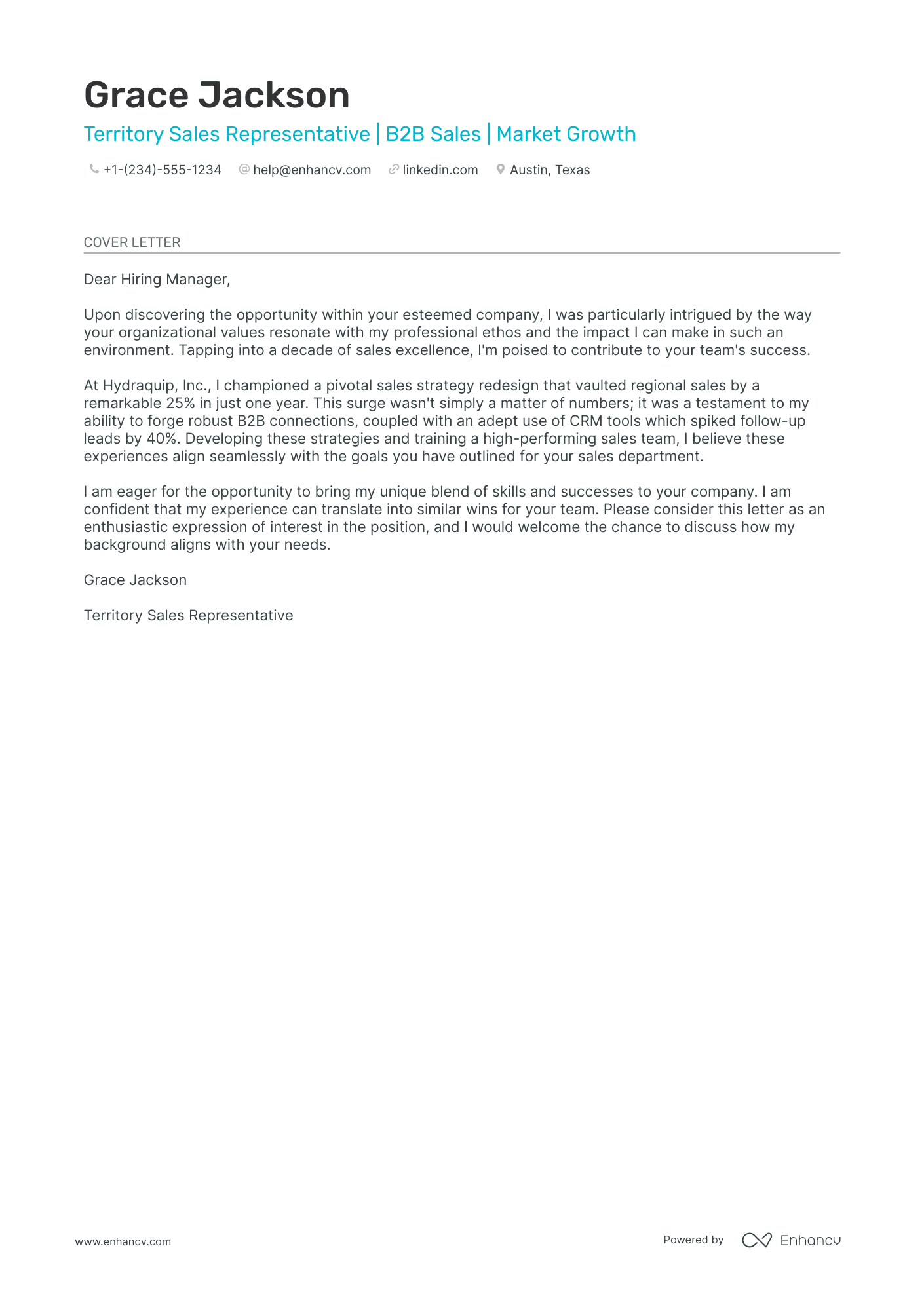 14 Professional Sales Representative Cover Letter Examples and Template ...