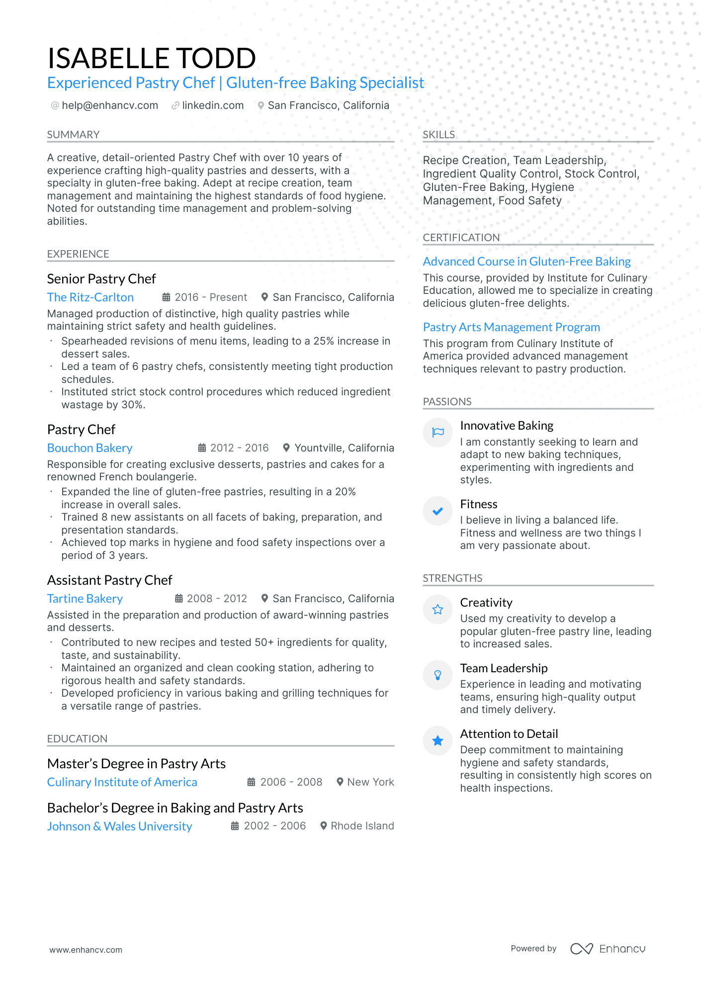10 Pastry Chef Resume Examples & Guide for 2026