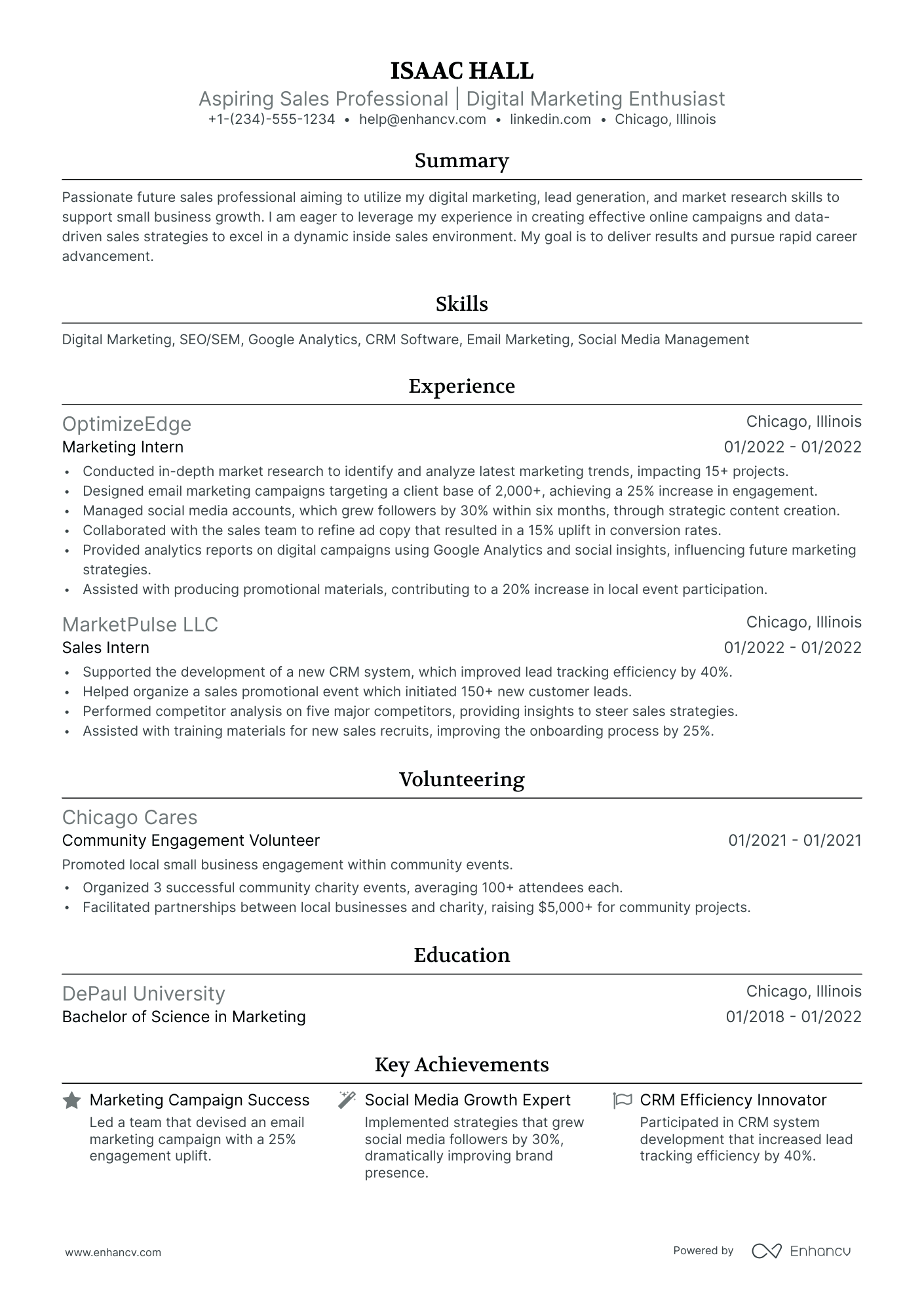 10 Entry-Level Digital Marketing Resume Examples & Guide for 2026