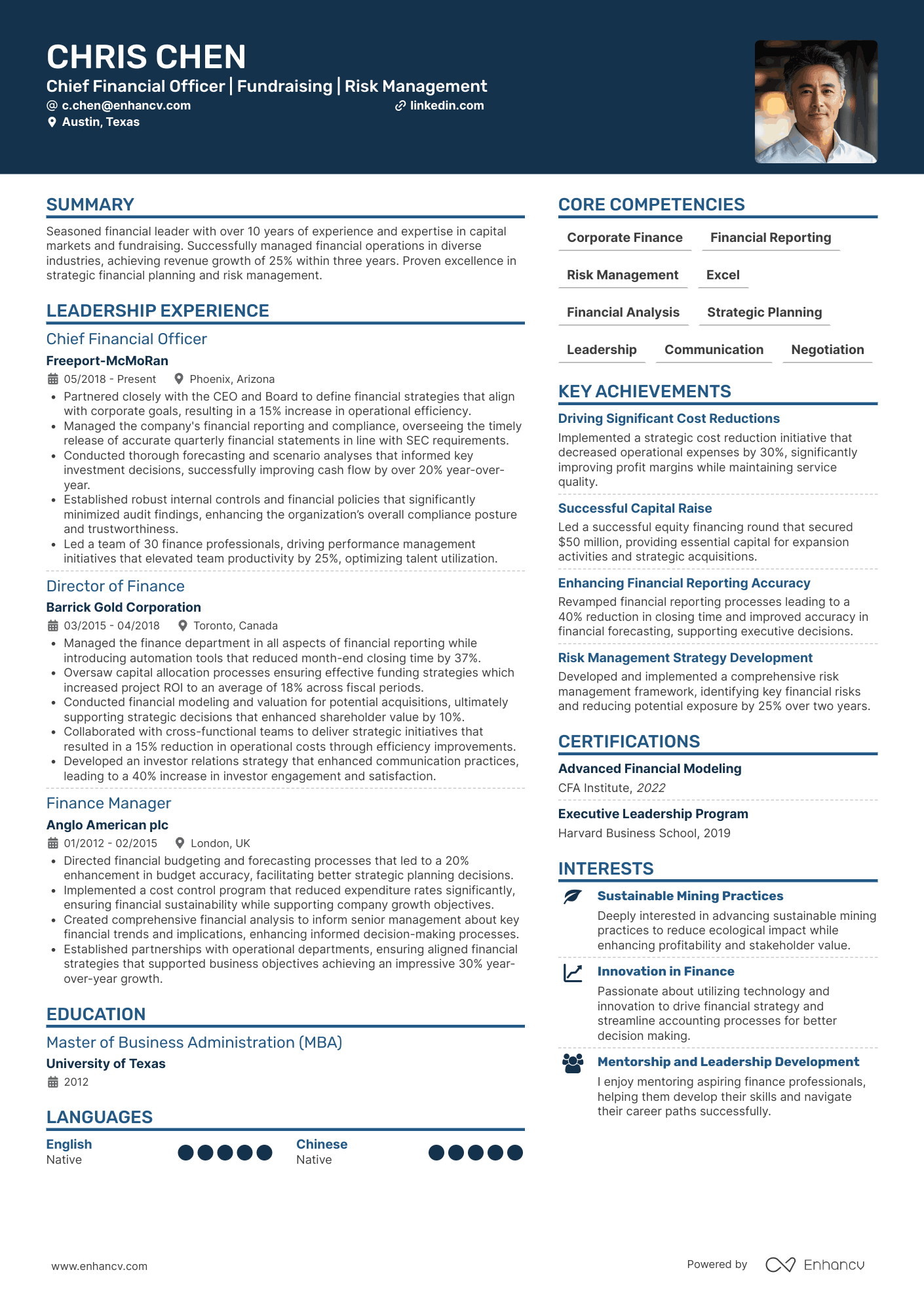 11 CFO Resume Examples & Guide for 2026
