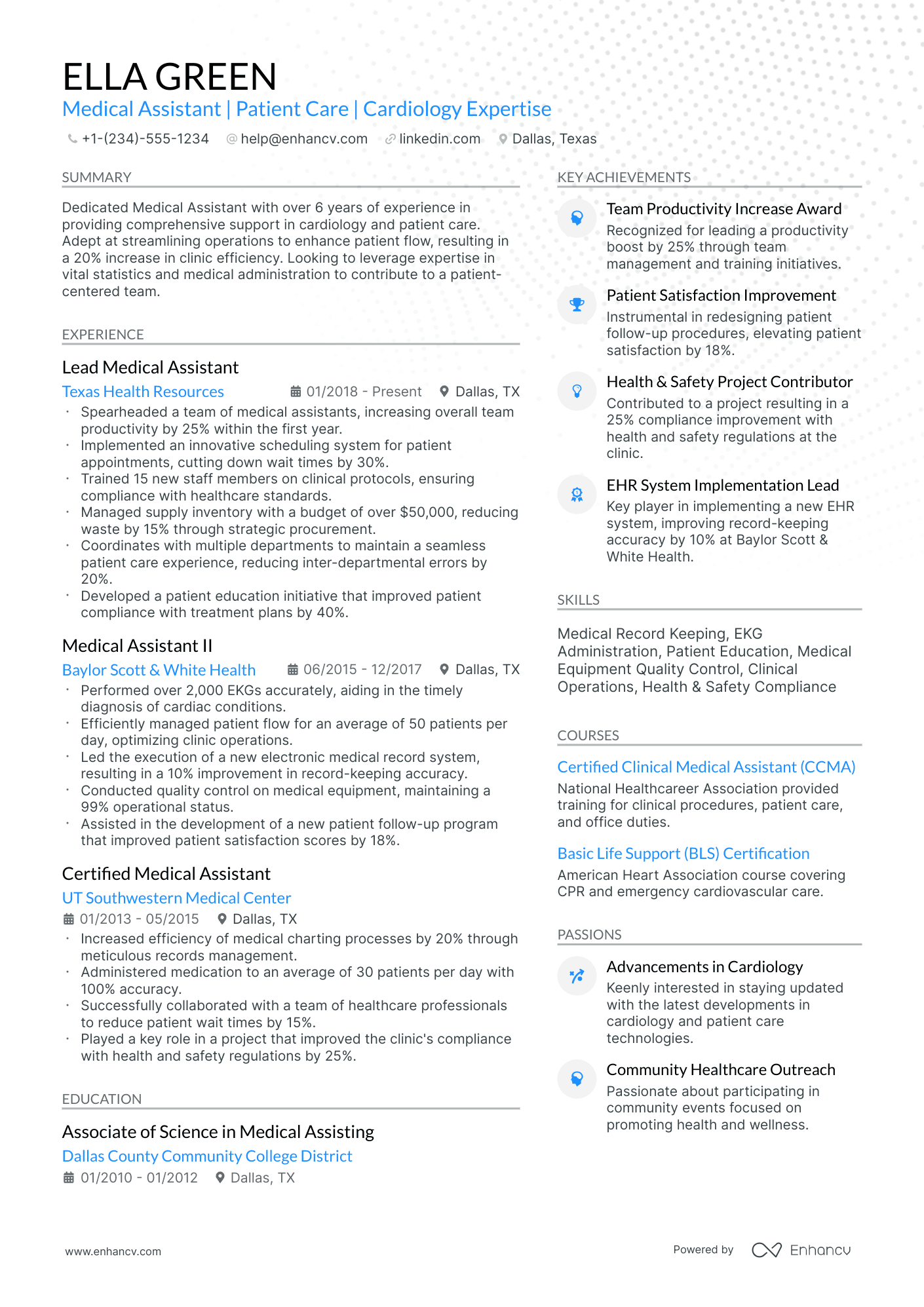10 Cardiology Medical Assistant Resume Examples & Guide for 2025 10 Cardiology Medical Assistant Resume Examples & Guide for 2025
