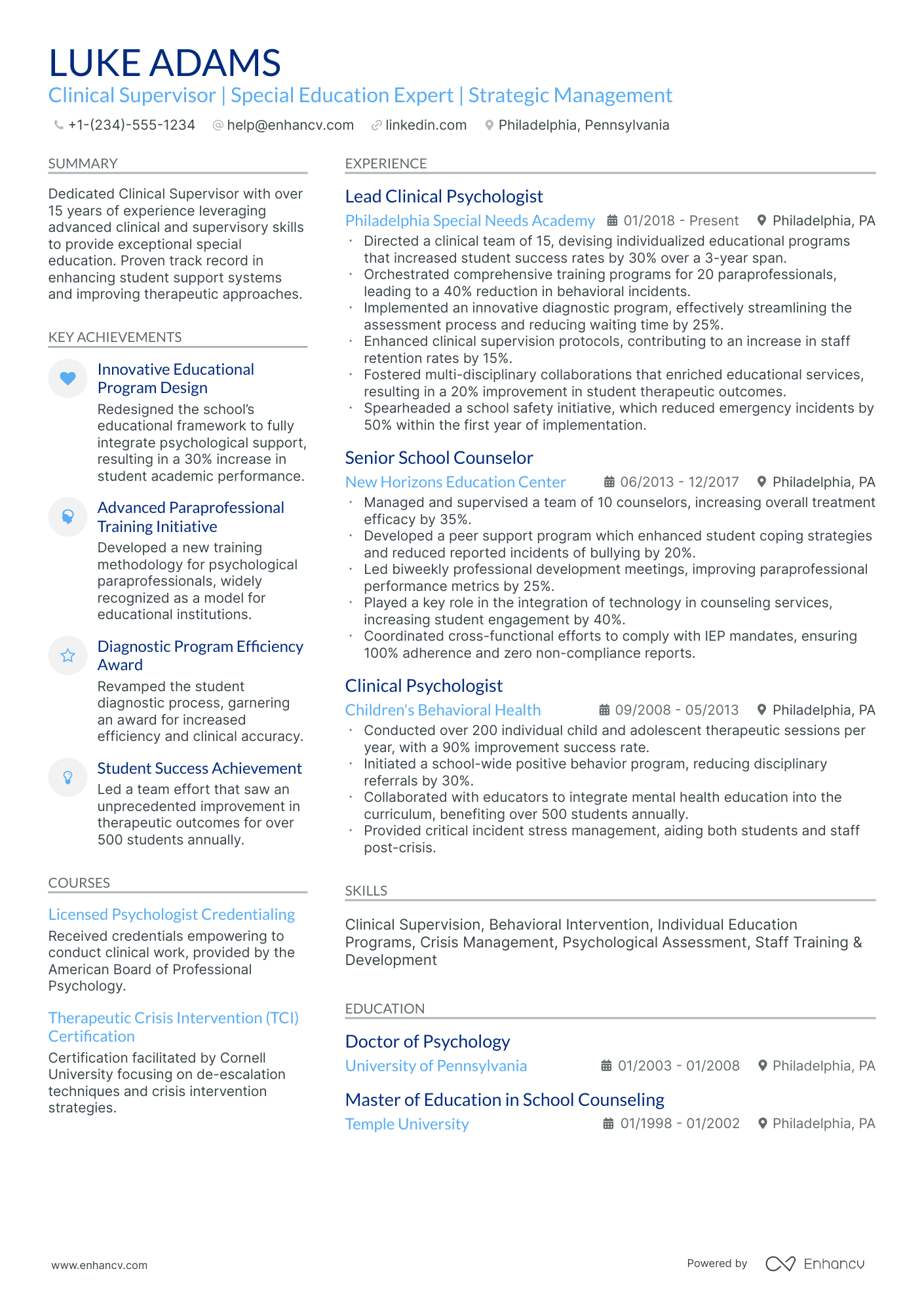 10 Clinical Director Resume Examples & Guide for 2025