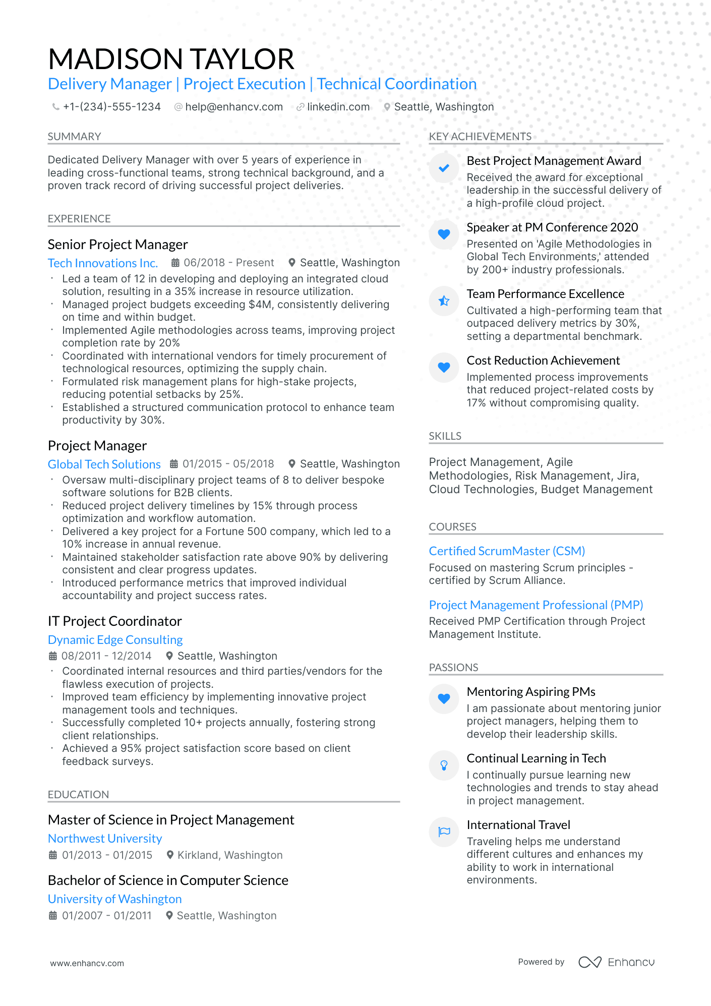 10 Delivery Manager Resume Examples & Guide for 2025