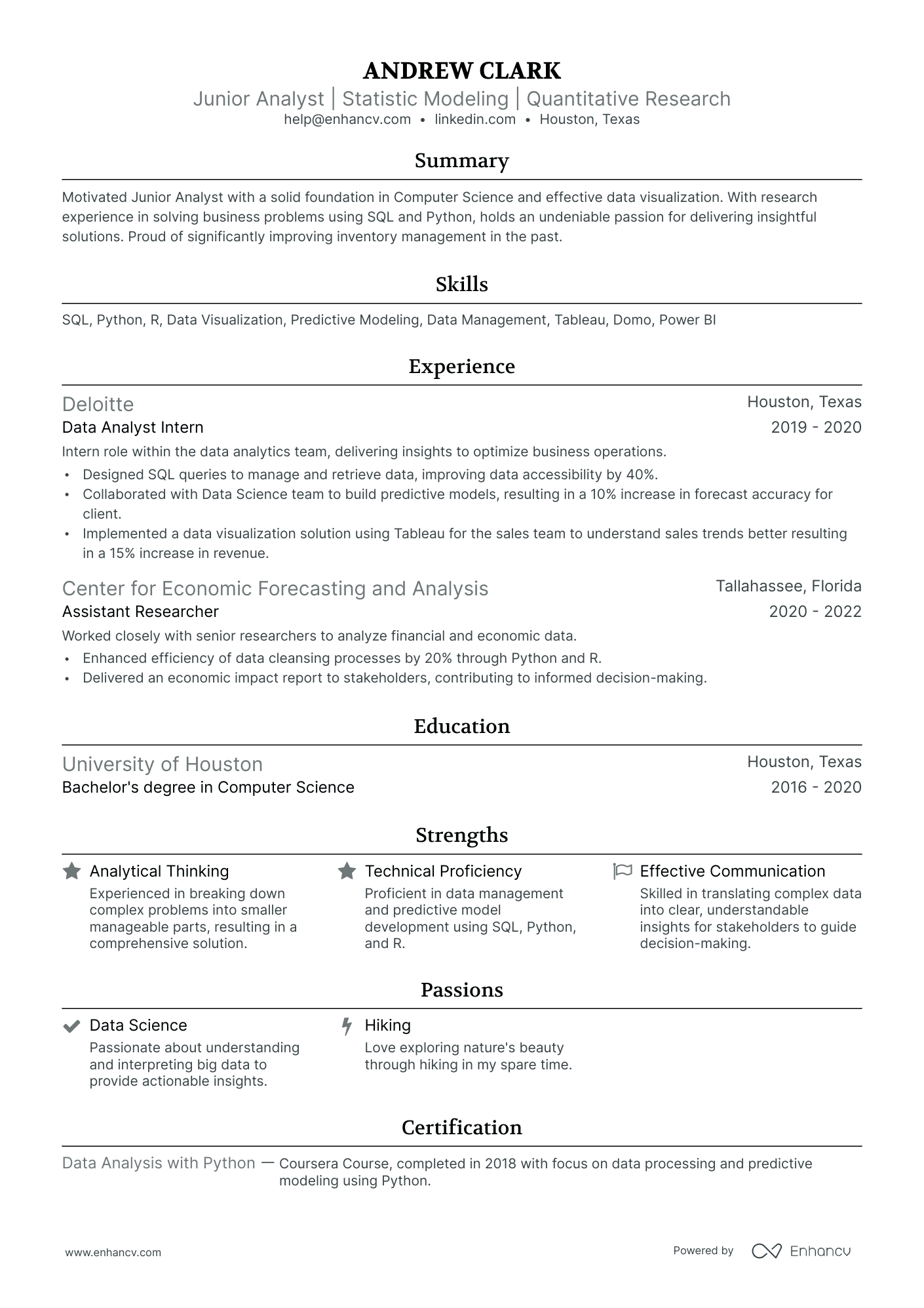 10 Junior Data Analyst Resume Examples & Guide for 2026