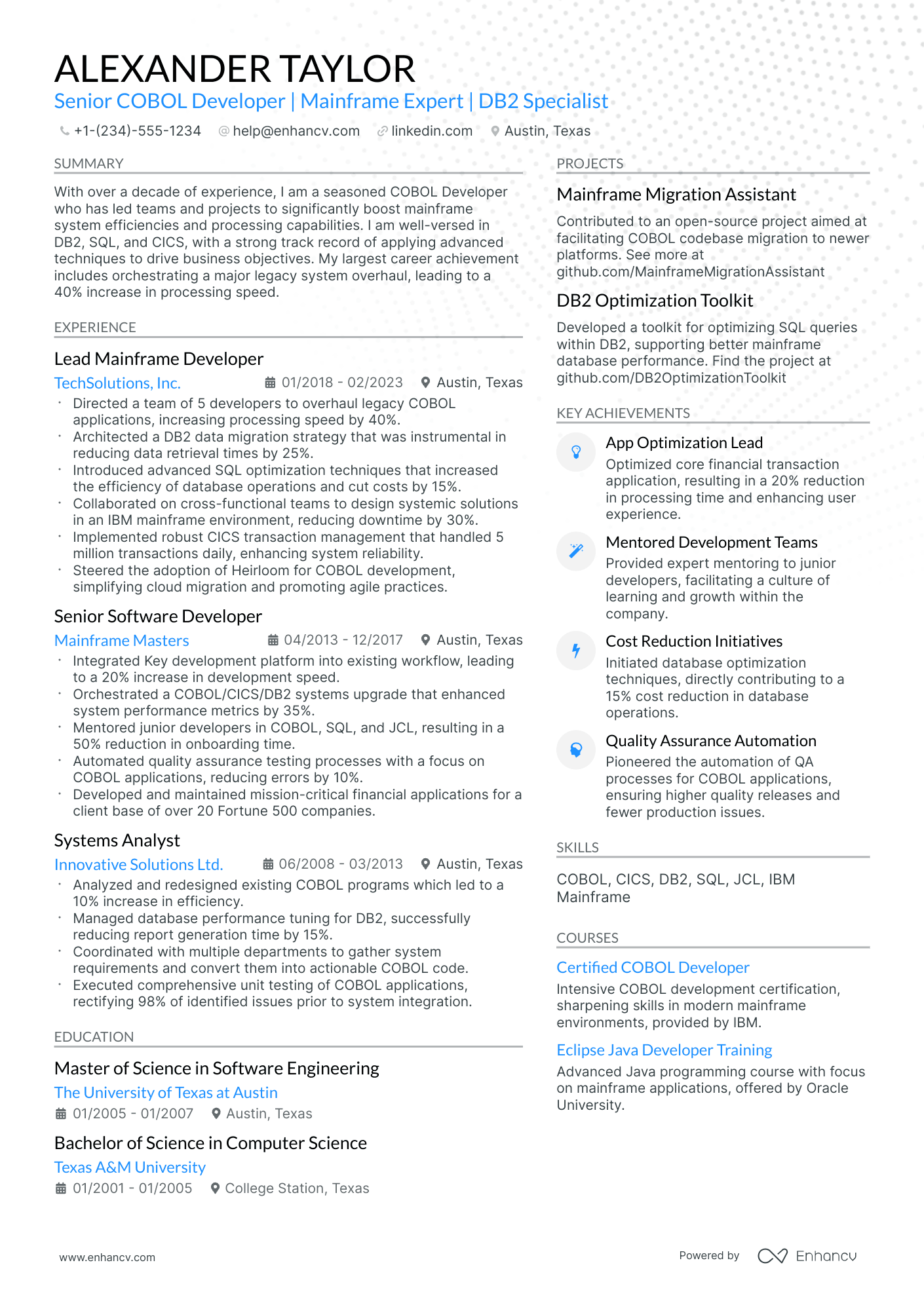 10 Cobol Developer Resume Examples & Guide for 2025