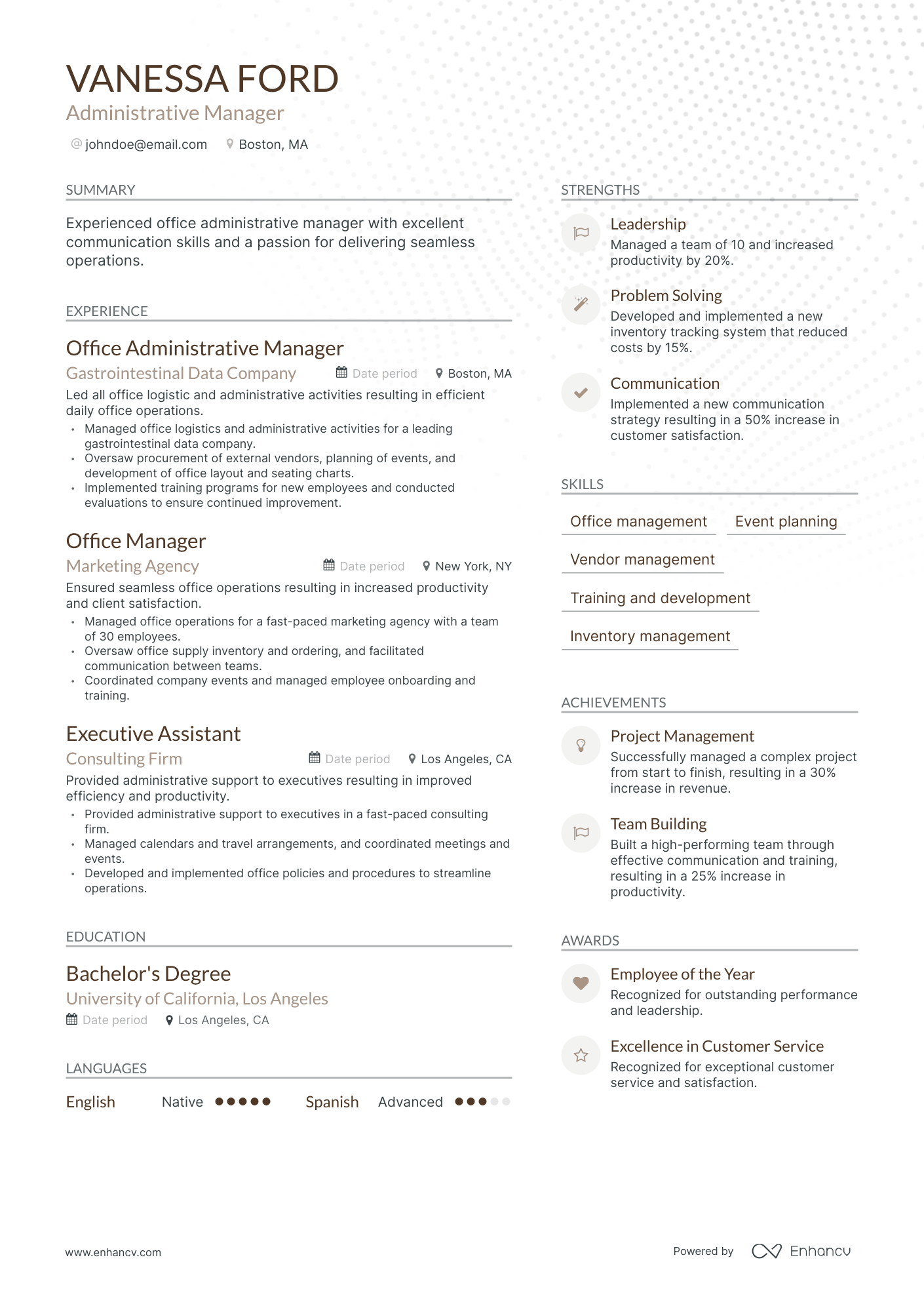 2 Administrative Manager Resume Examples & Guide for 2023