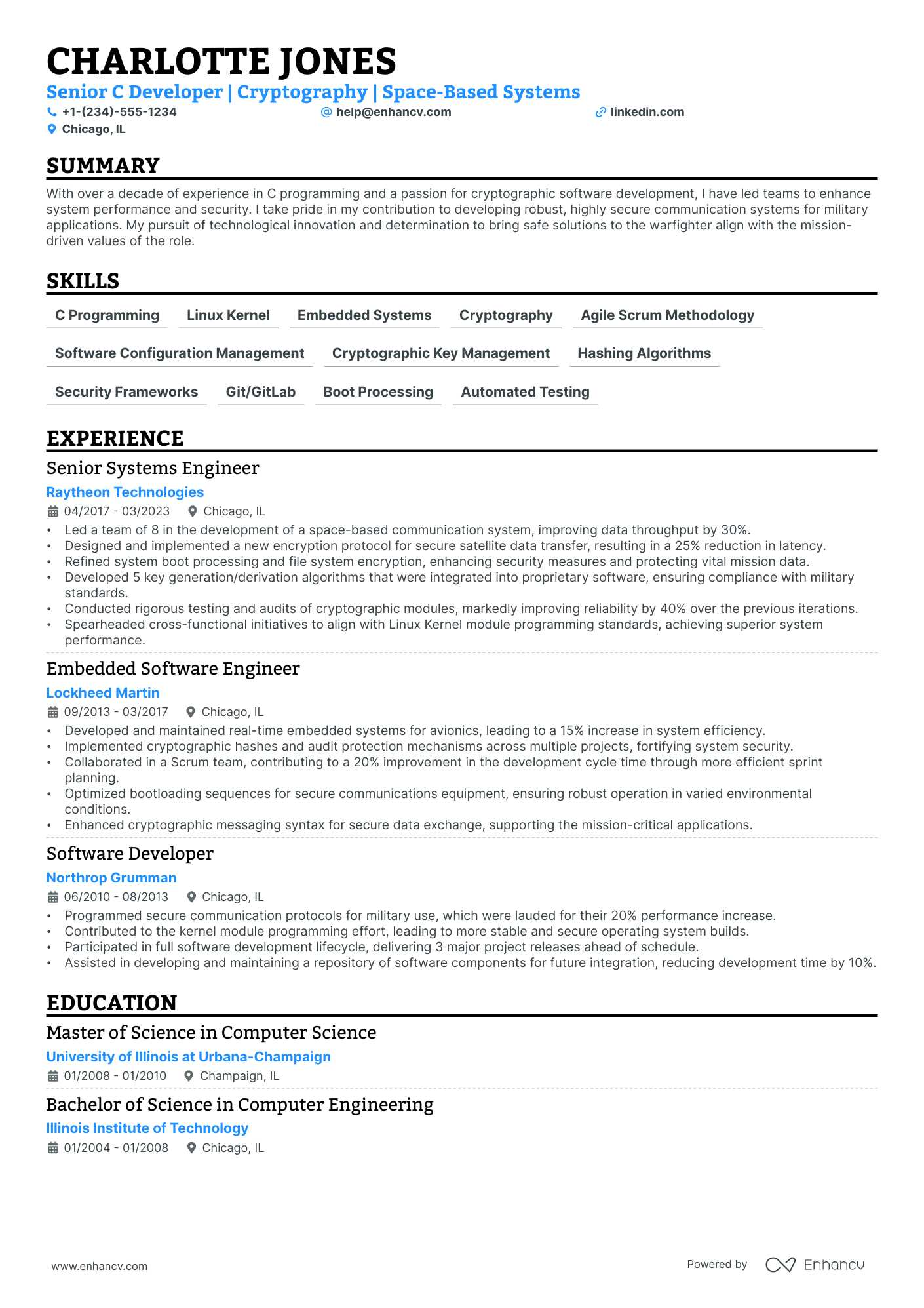 5 C Developer Resume Examples & Guide for 2024