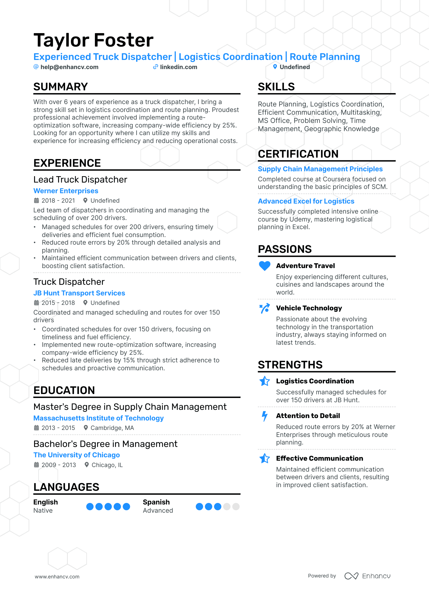 10 Truck Dispatcher Resume Examples & Guide for 2026