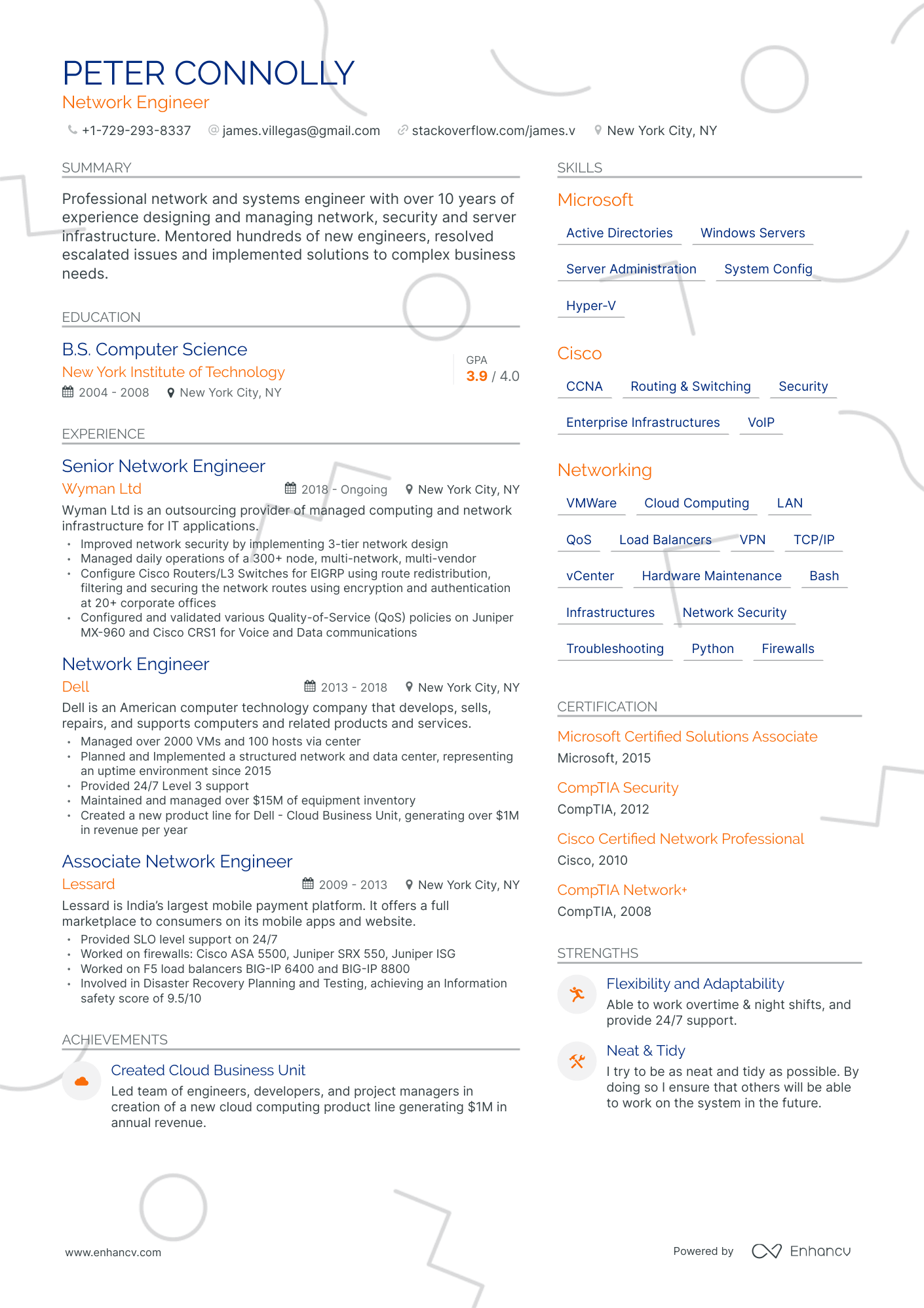 15 Network Engineer Resume Examples & Guide for 2023