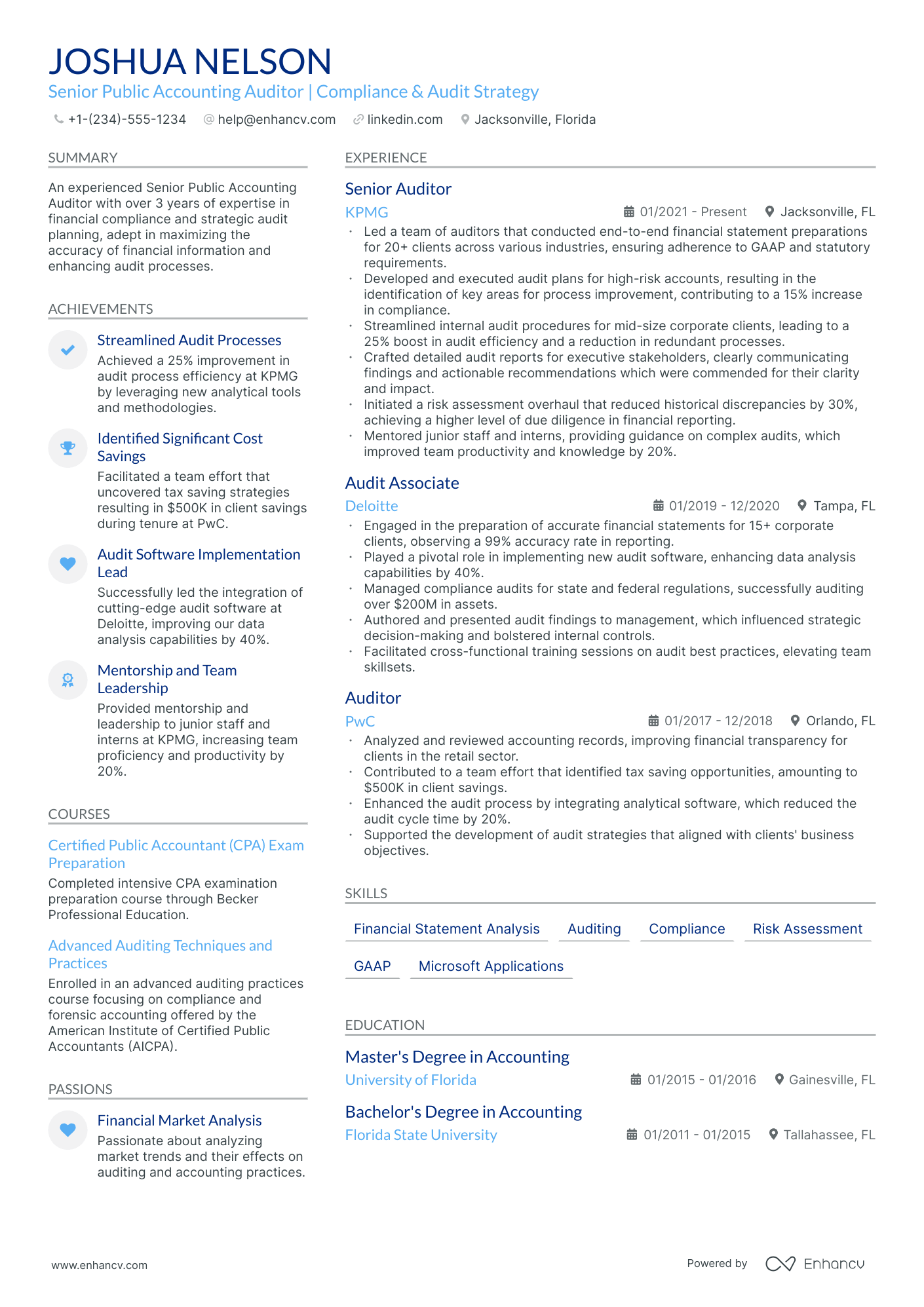 5 Public Accounting Auditor Resume Examples & Guide for 2024