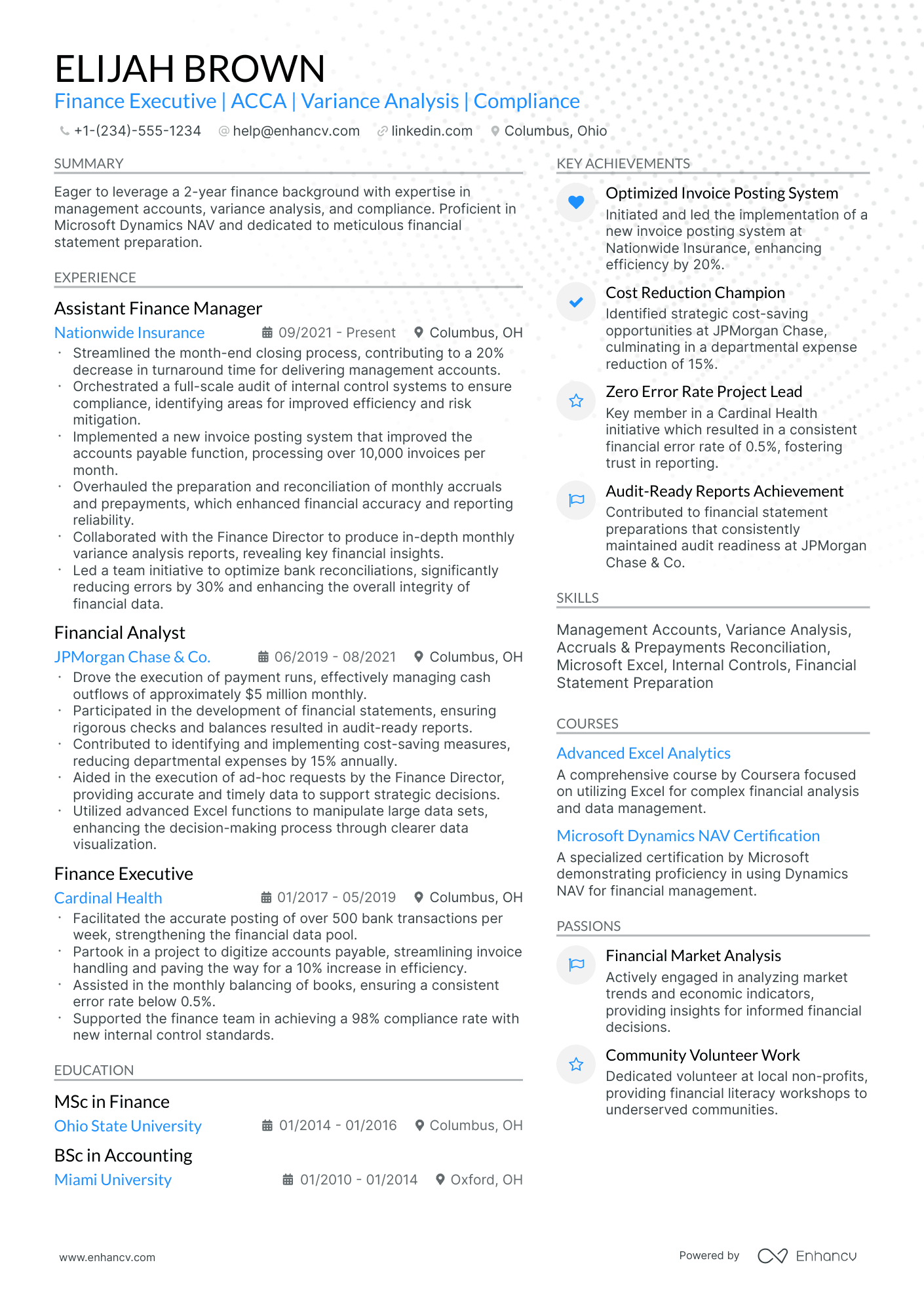 10 Finance Executive Resume Examples, Templates & Guide for 2026