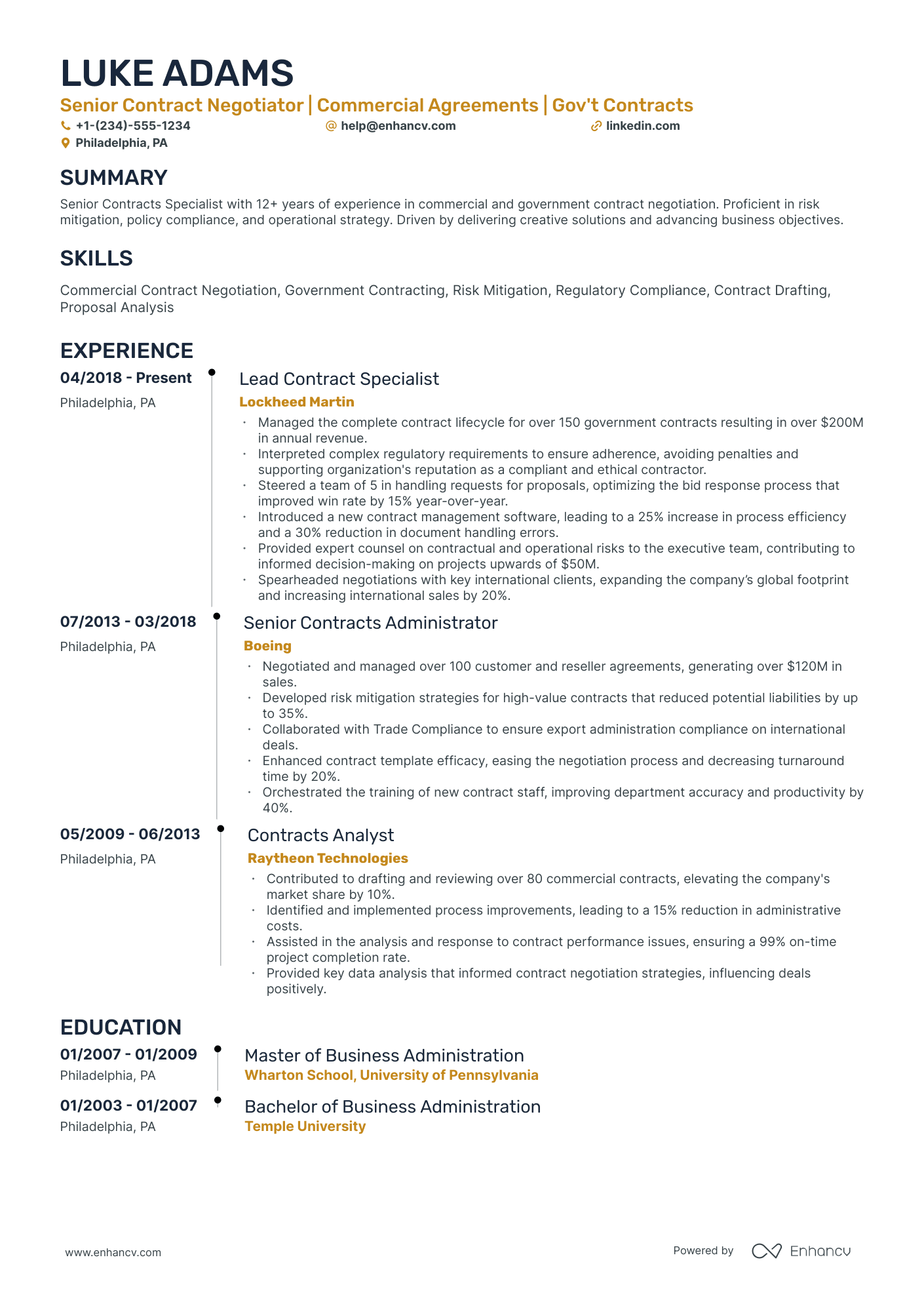 10 Contracts Manager Resume Examples & Guide for 2026