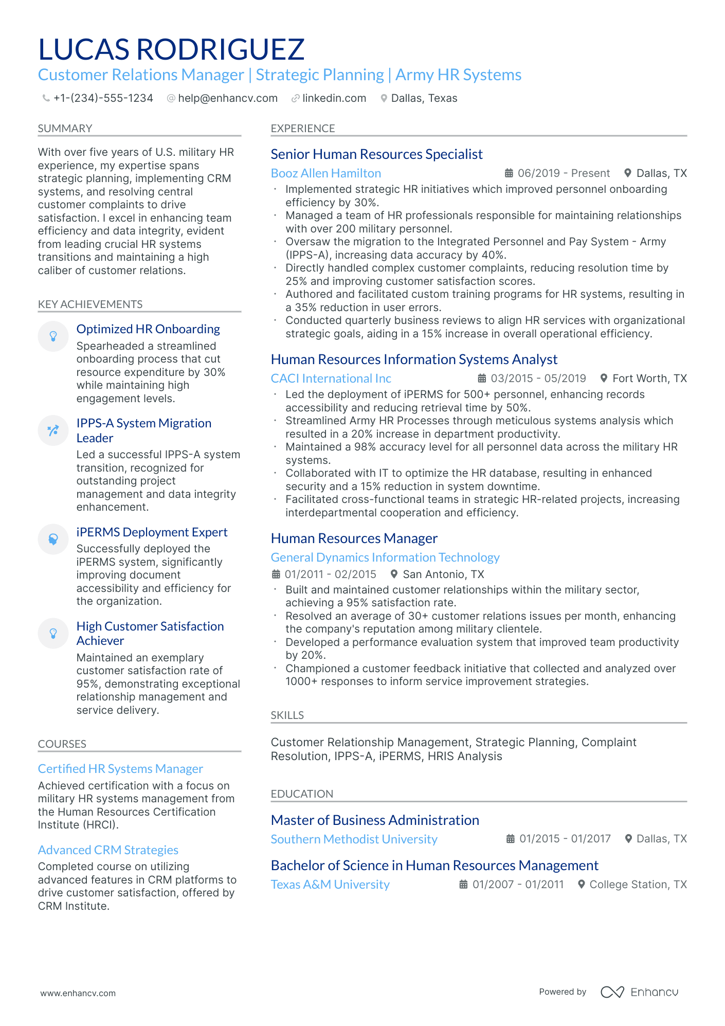 10 Customer Relations Manager Resume Examples & Guide for 2025