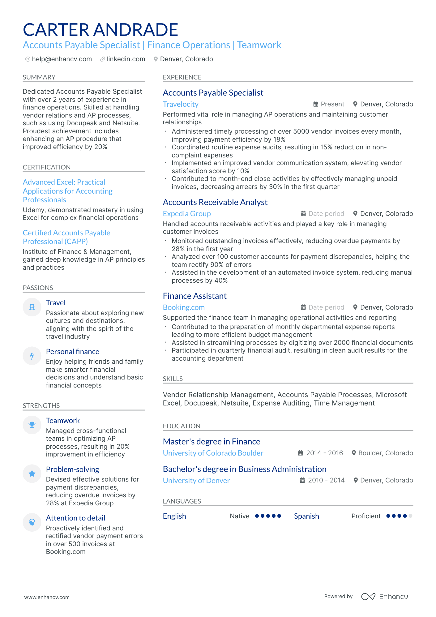 10 Accounts Payable Specialist Resume Examples & Guide for 2025