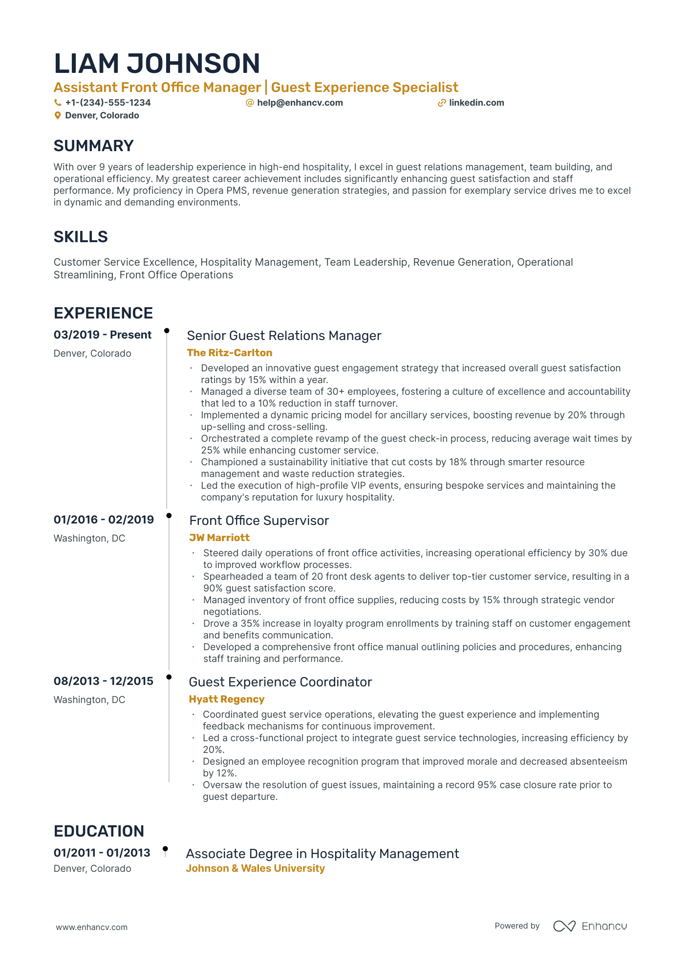 10 Assistant Front Office Manager Resume Examples & Guide for 2026
