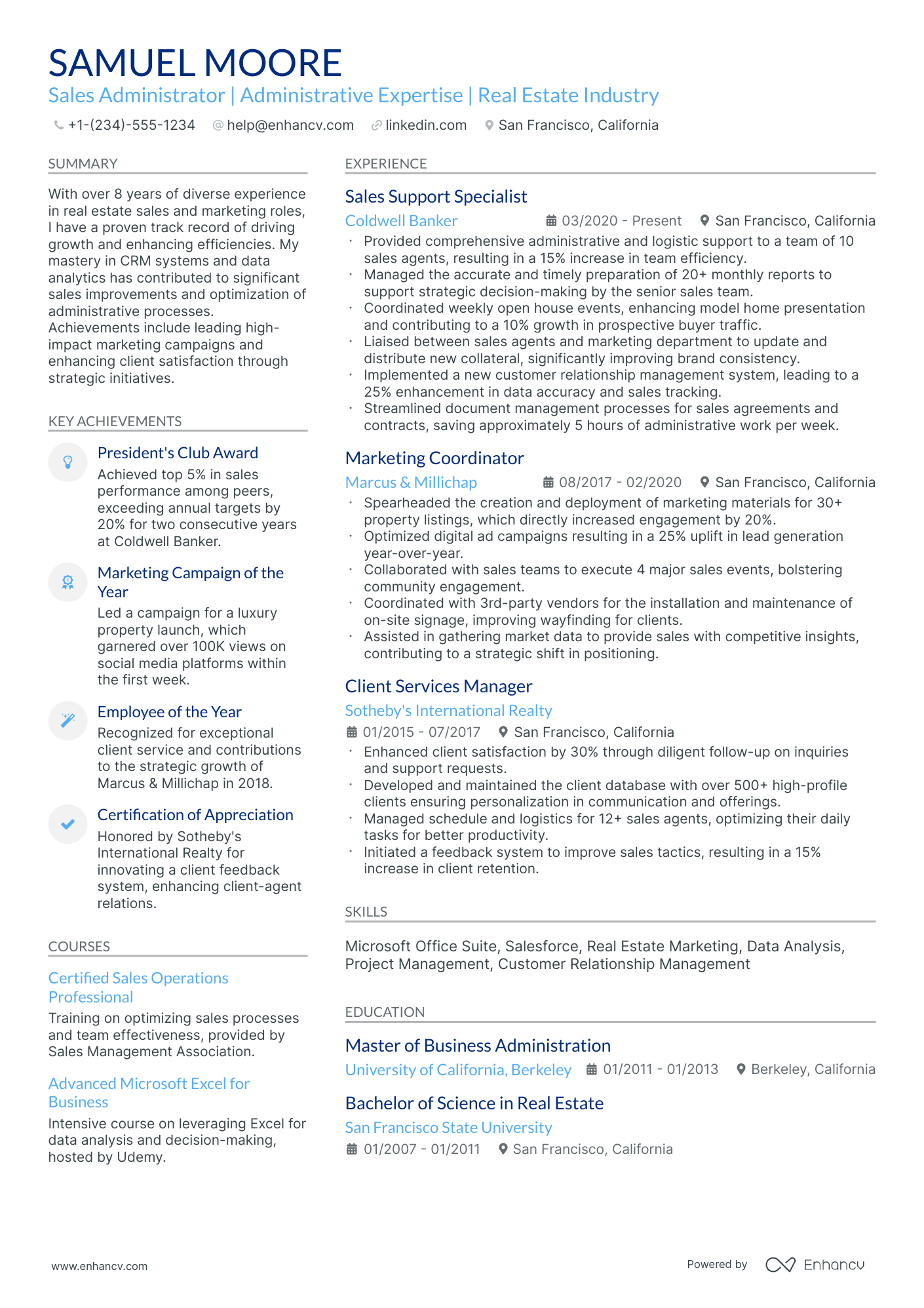 10 Sales Administrator Resume Examples & Guide for 2026