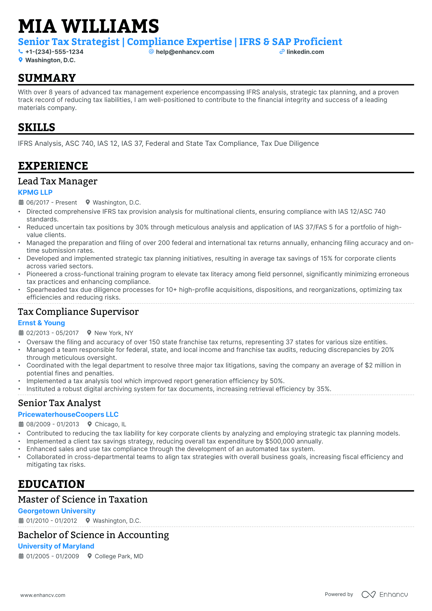 10 Tax Director Resume Examples & Guide for 2025