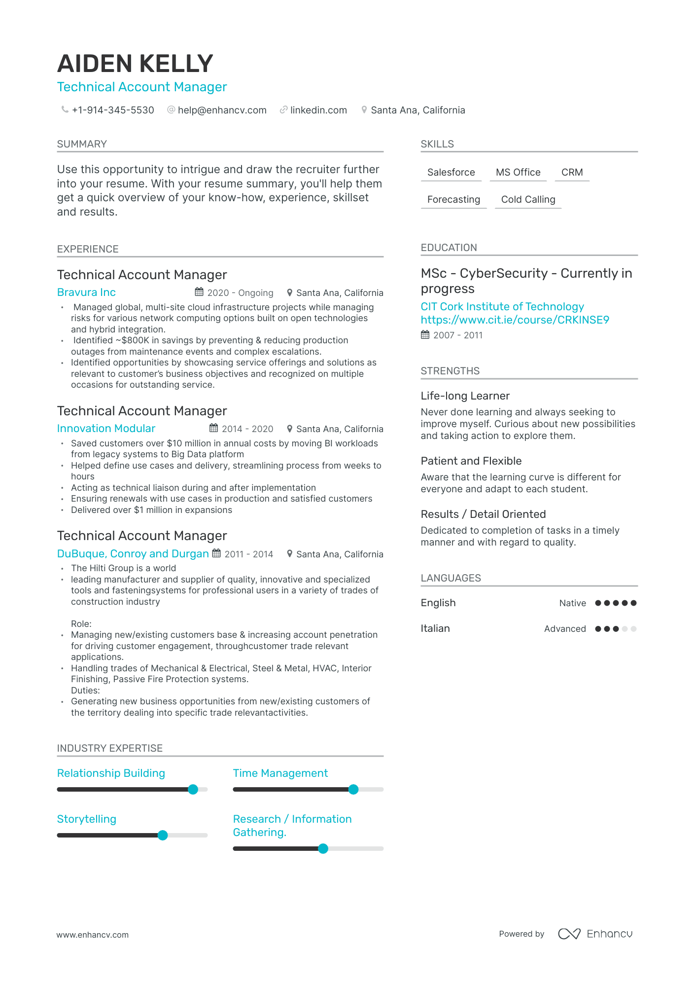 Technical Account Manager Resume Examples & Guide for 2023 (Layout ...