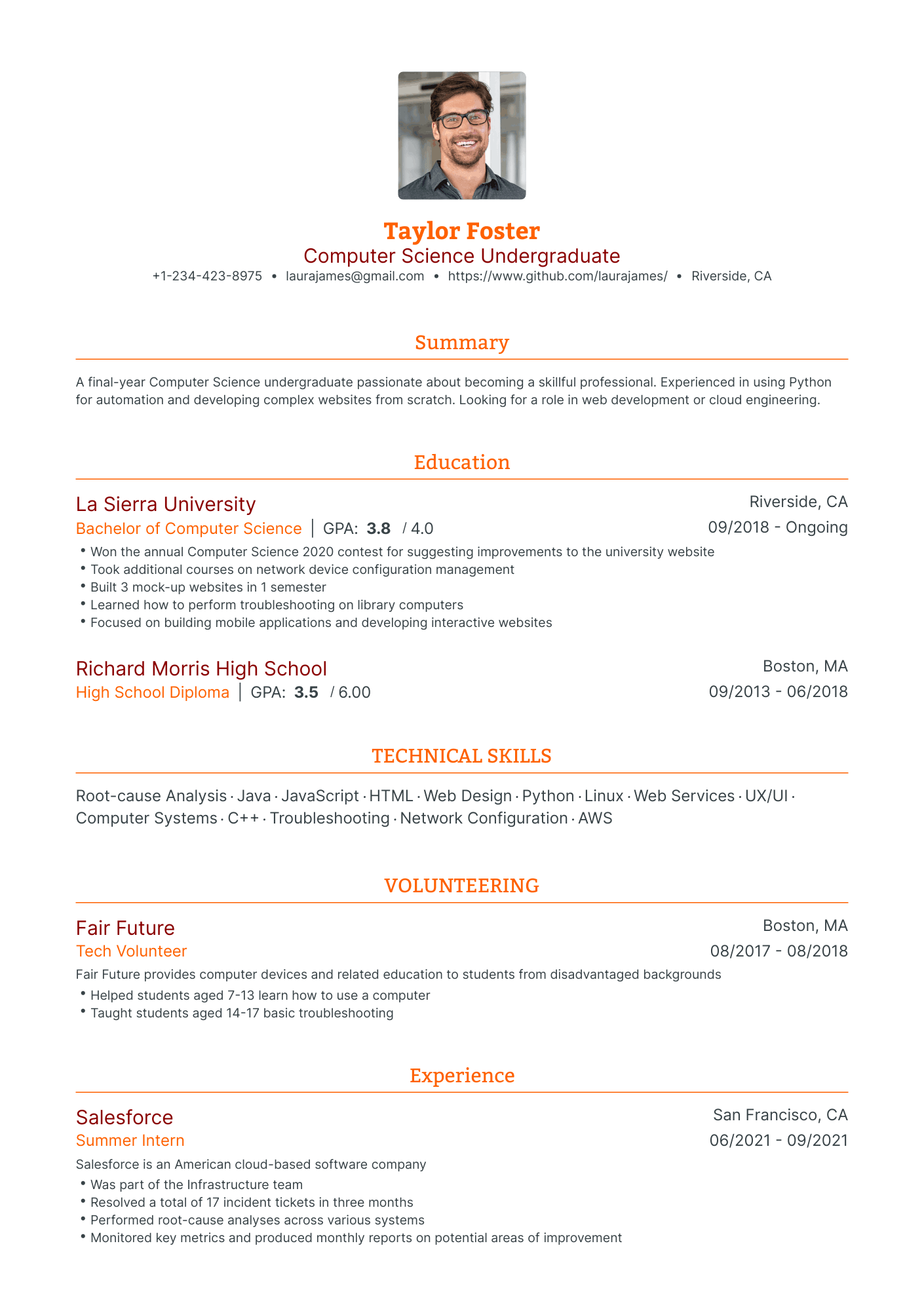 5 Undergraduate Resume Examples & Guide for 2024