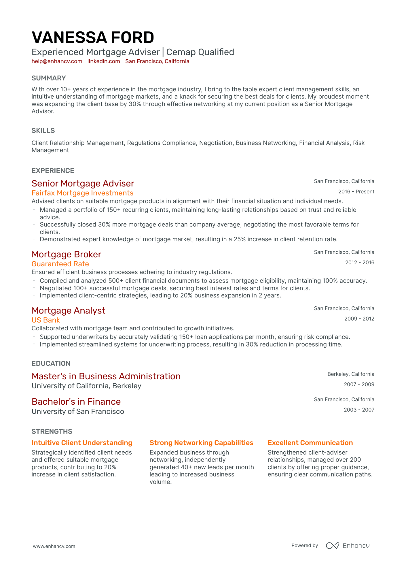 10 Mortgage Broker Resume Examples & Guide for 2025