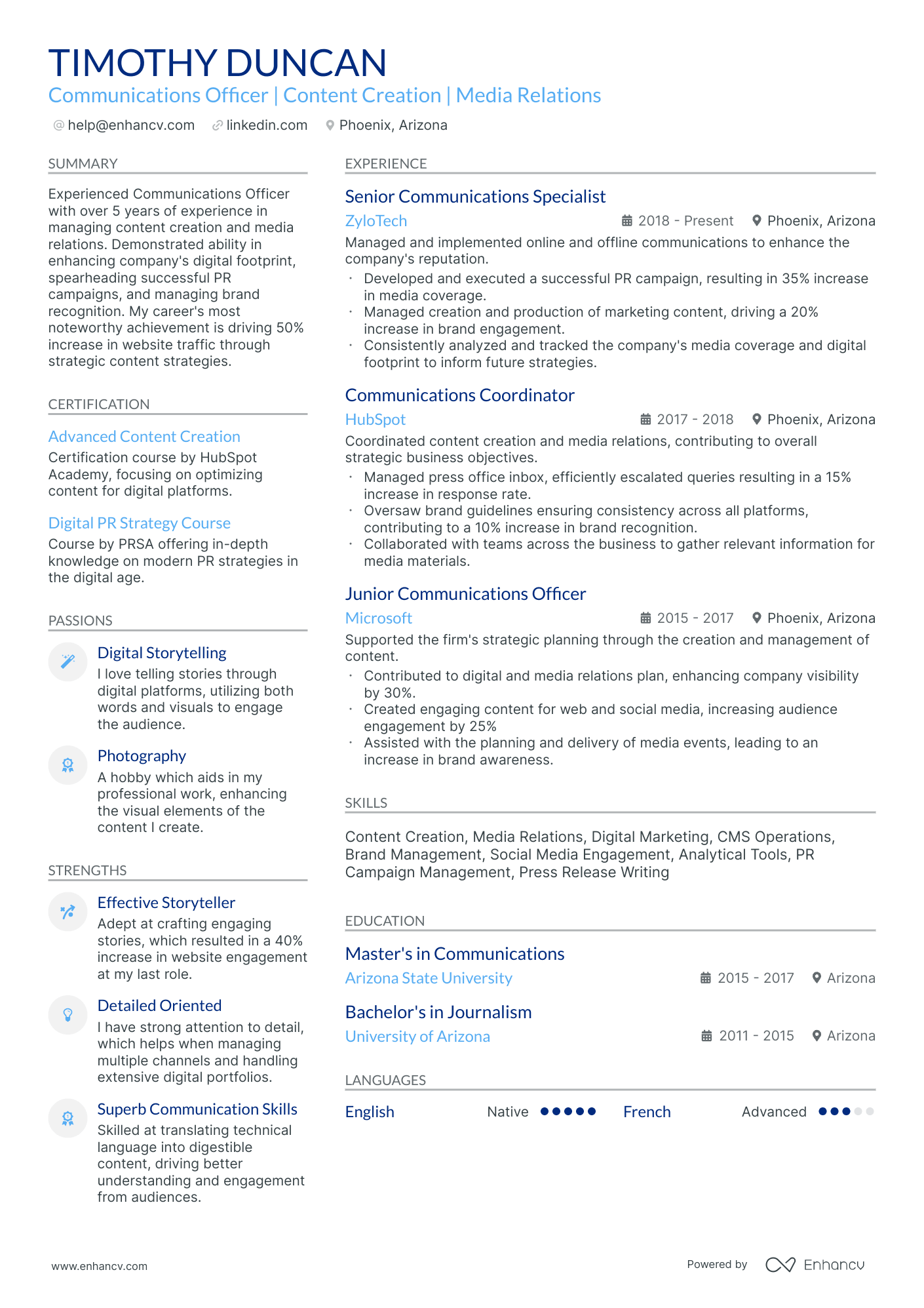 10 Communications Officer Resume Examples & Guide for 2026